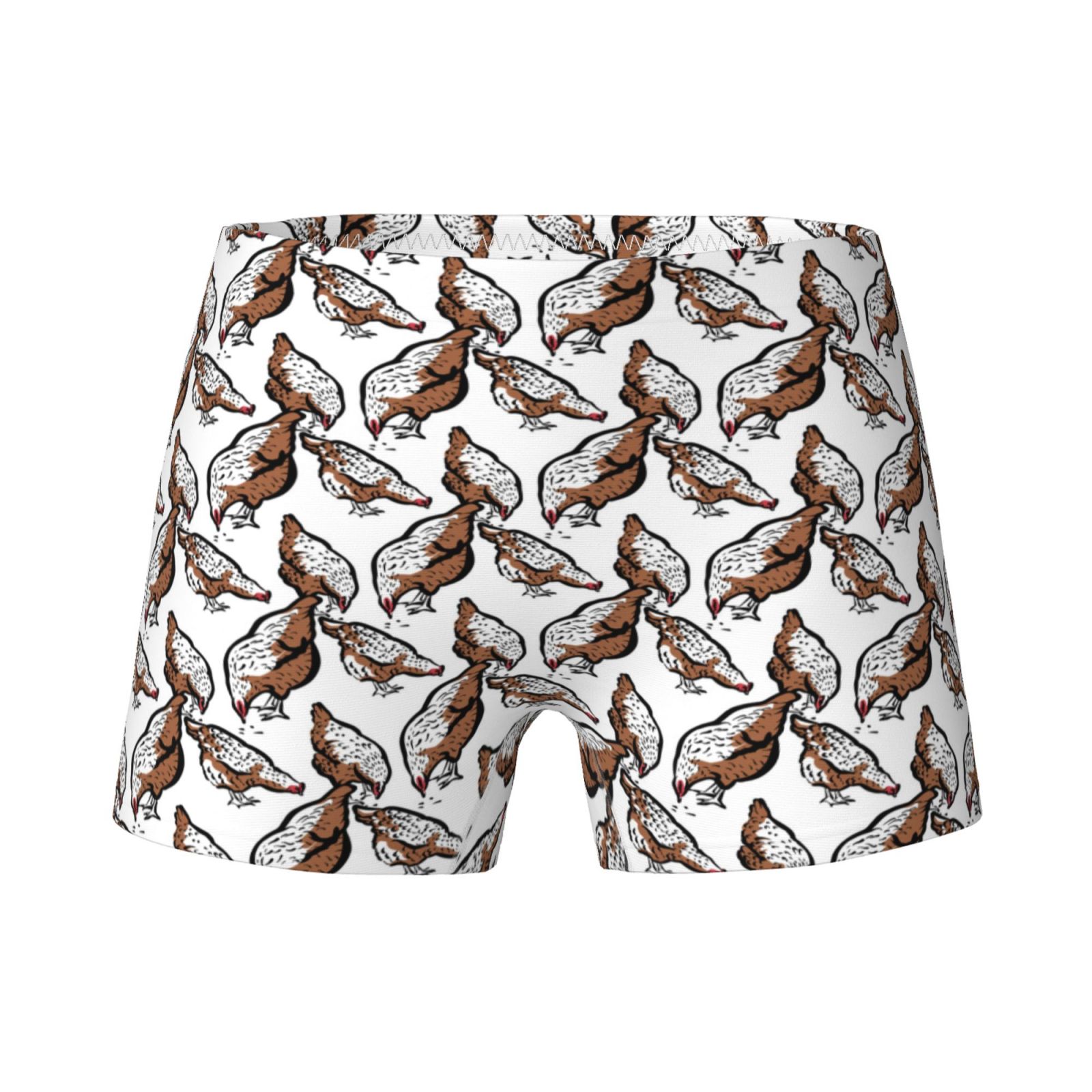 Teen Girls Underwear - Chickens Peck Grain Soft Cotton Boxer Briefs ...