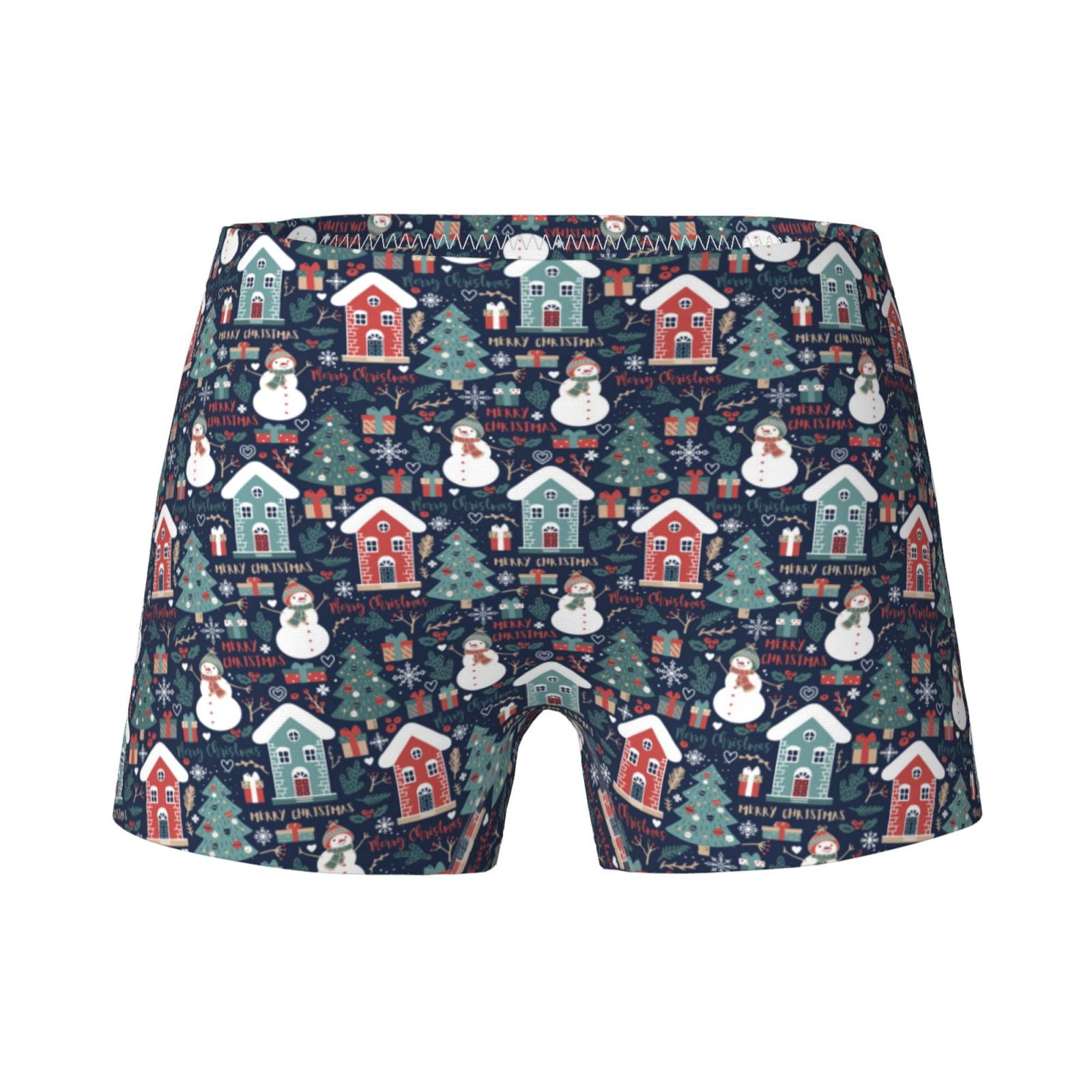 Teen Girls Underwear - Christmas Village Soft Cotton Boxer Briefs ...