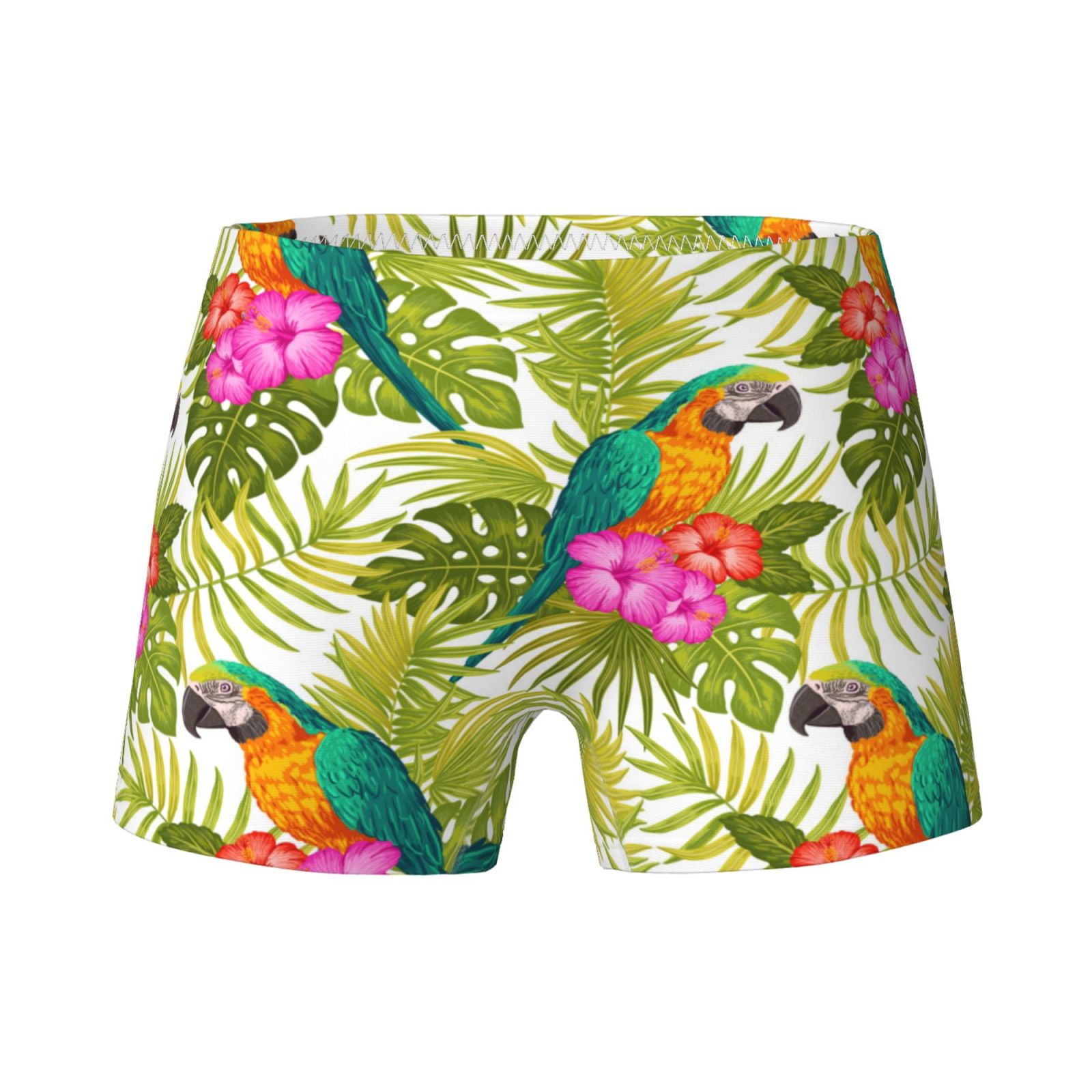 Teen Girls Underwear - Colorful Cute Parrots Flower Plant Soft Cotton ...