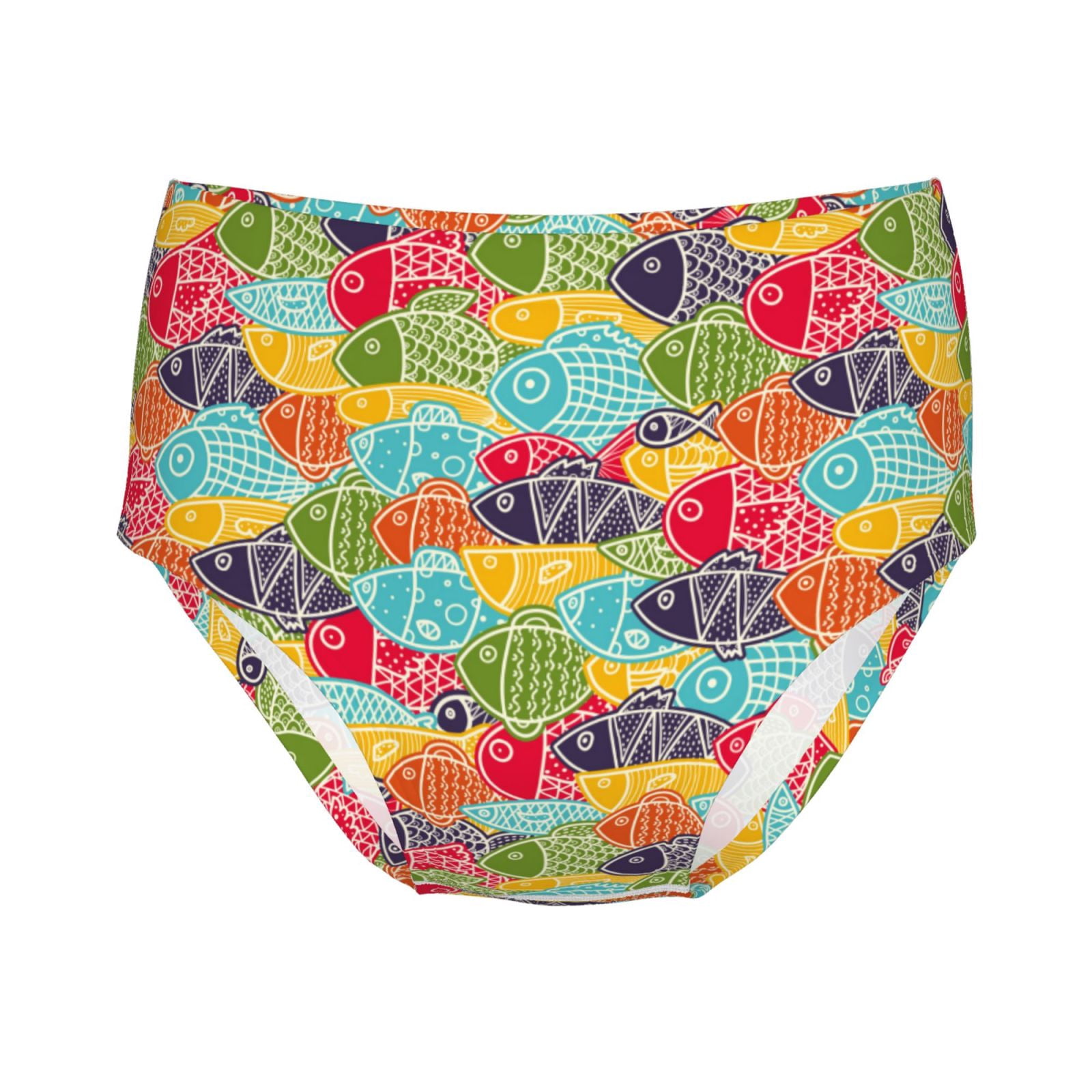 Teen Girls Underwear - Colorful Fish K Soft Cotton Briefs Panties for ...