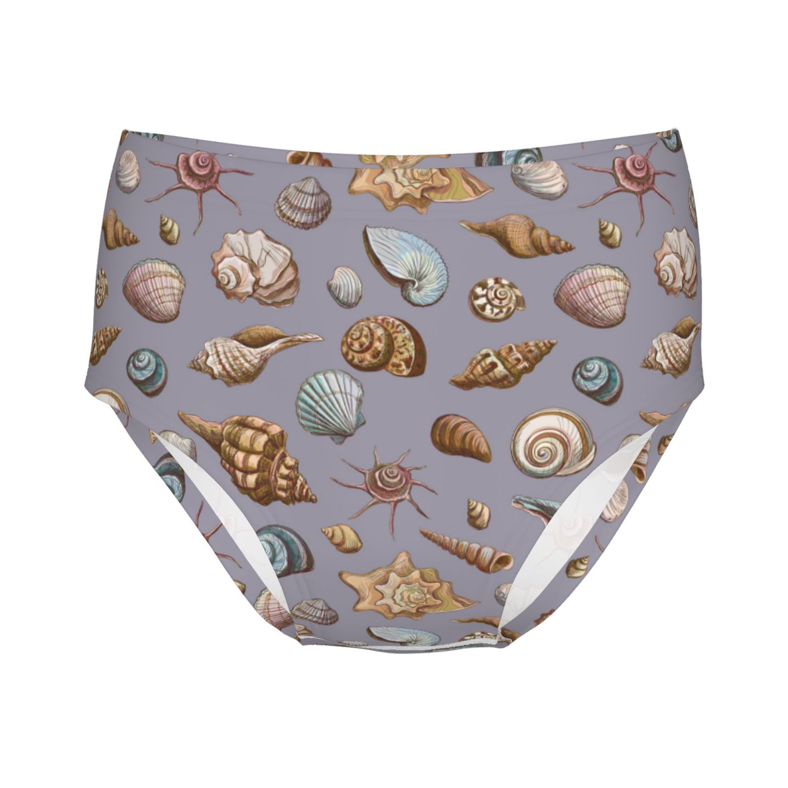 Teen Girls Underwear - Conch Shells Print No.9014 Soft Cotton Briefs ...