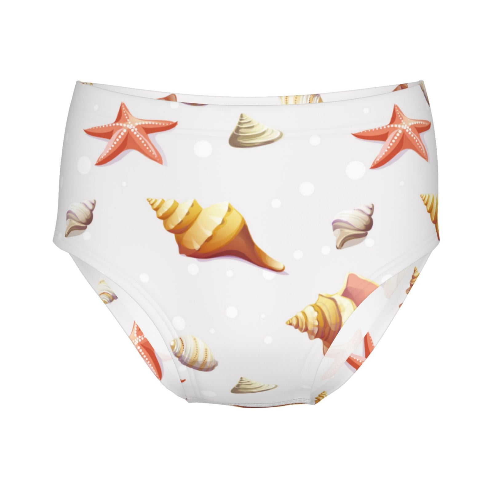 Teen Girls Underwear - Conch Shells Print No.902 Soft Cotton Briefs ...