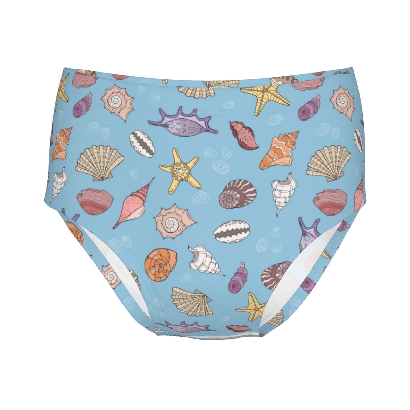Teen Girls Underwear - Conch Shells Print No.904 Soft Cotton Briefs ...