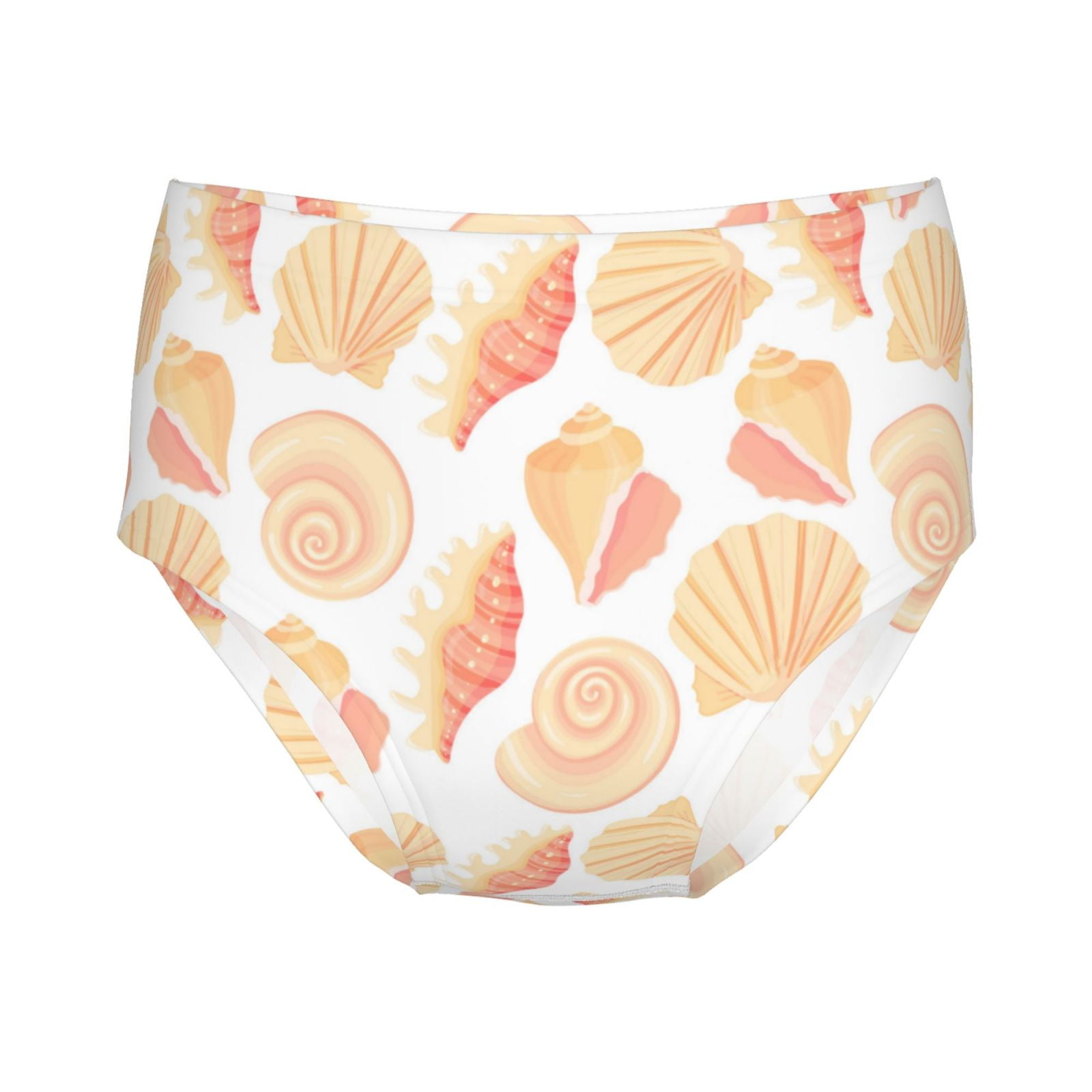 Teen Girls Underwear - Conch Shells Print No.9050 Soft Cotton Briefs ...