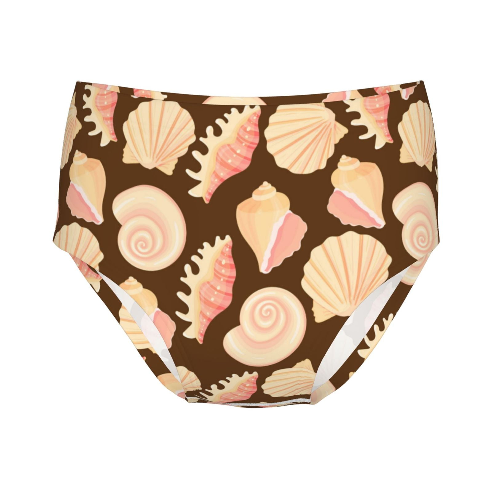 Teen Girls Underwear - Conch Shells Print No.9052 Soft Cotton Briefs ...