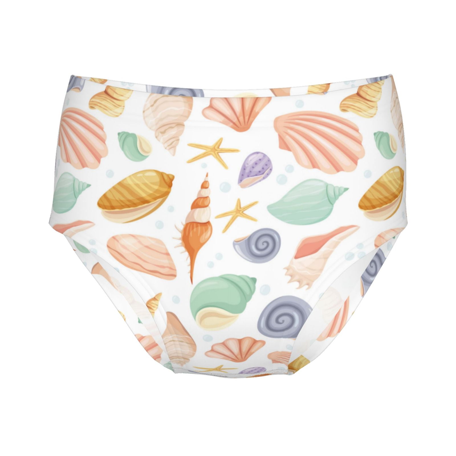 Teen Girls Underwear - Conch Shells Print No.9054 Soft Cotton Briefs ...