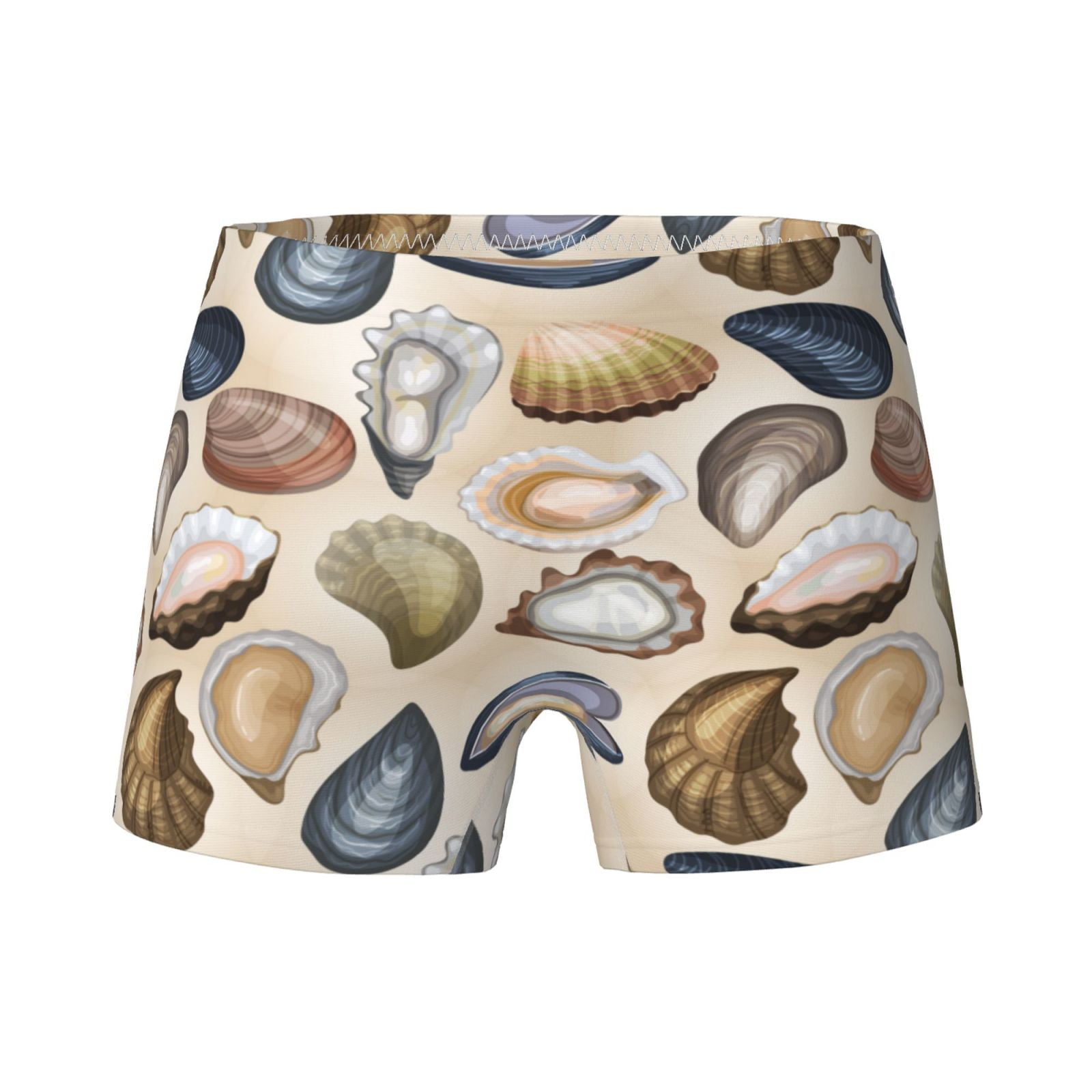 Teen Girls Underwear - Conch Shells Print No.9069 Soft Cotton Boxer Briefs Panties for Teens ...