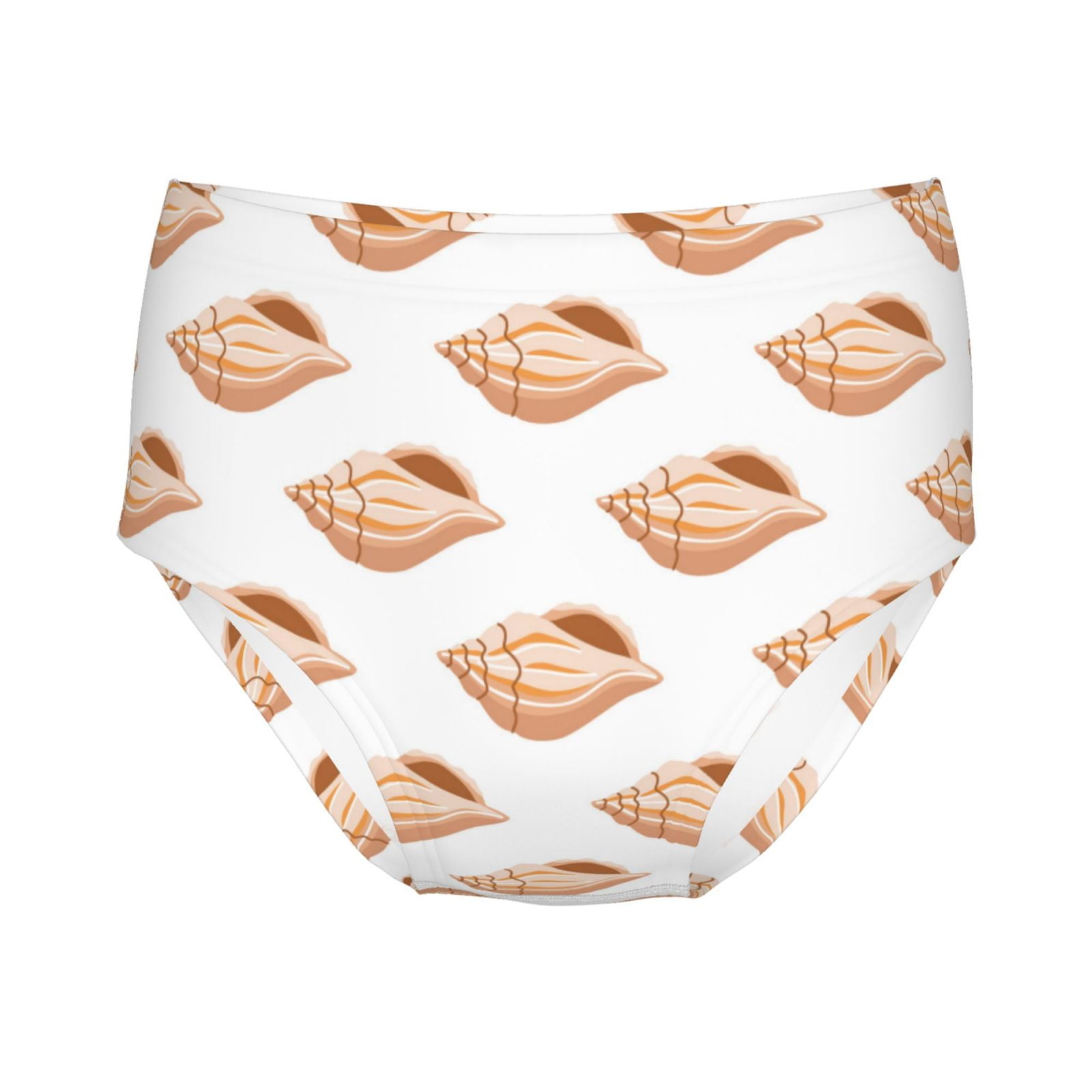 Teen Girls Underwear - Conch Shells Print No.9080 Soft Cotton Briefs ...