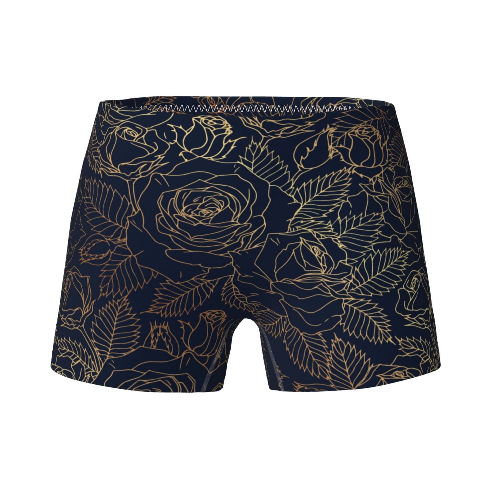Teen Girls Underwear - Copper-Gold Gloss Outline Rose Soft Cotton Boxer ...