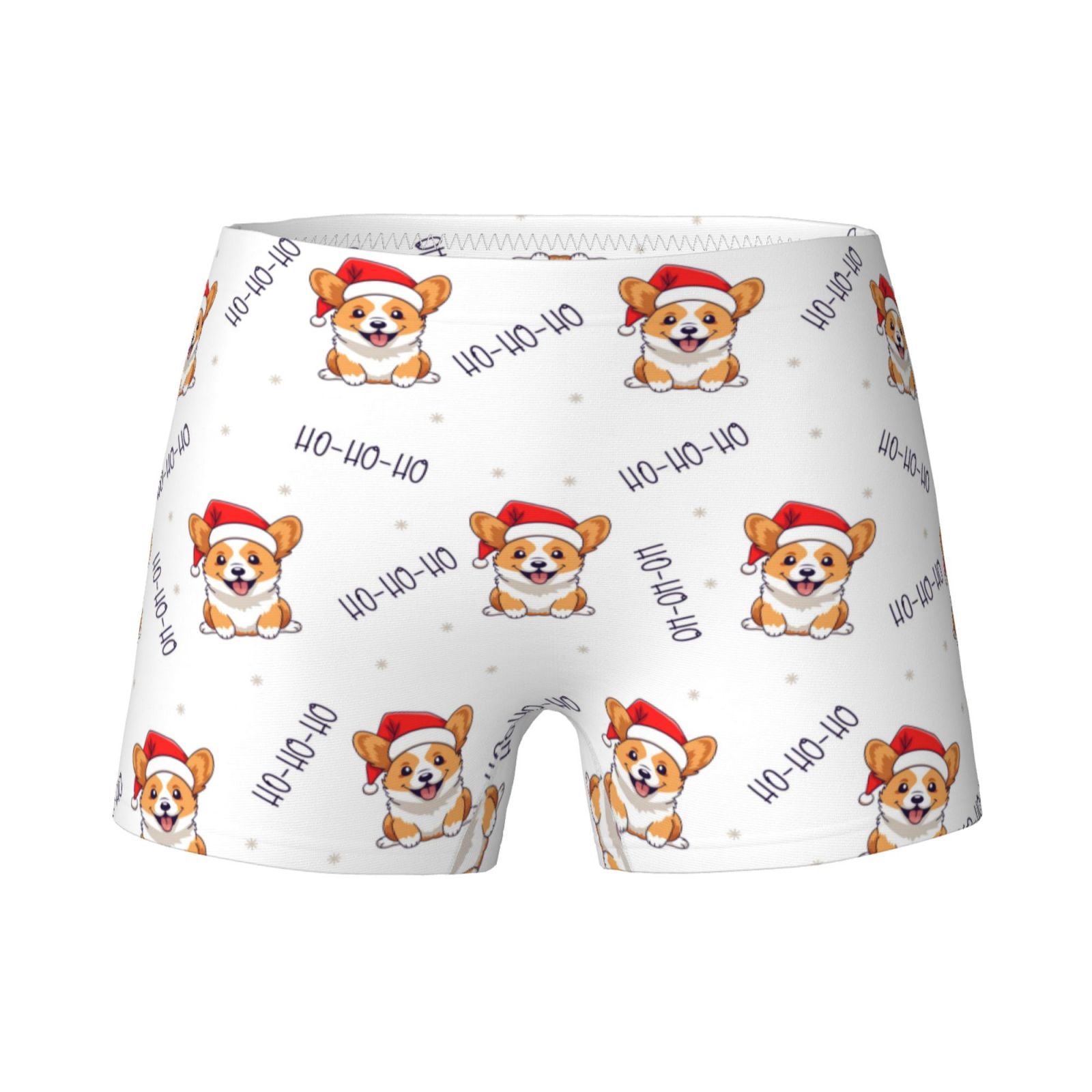 Teen Girls Underwear - Corgi With Santa Claus Hat Soft Cotton Boxer ...