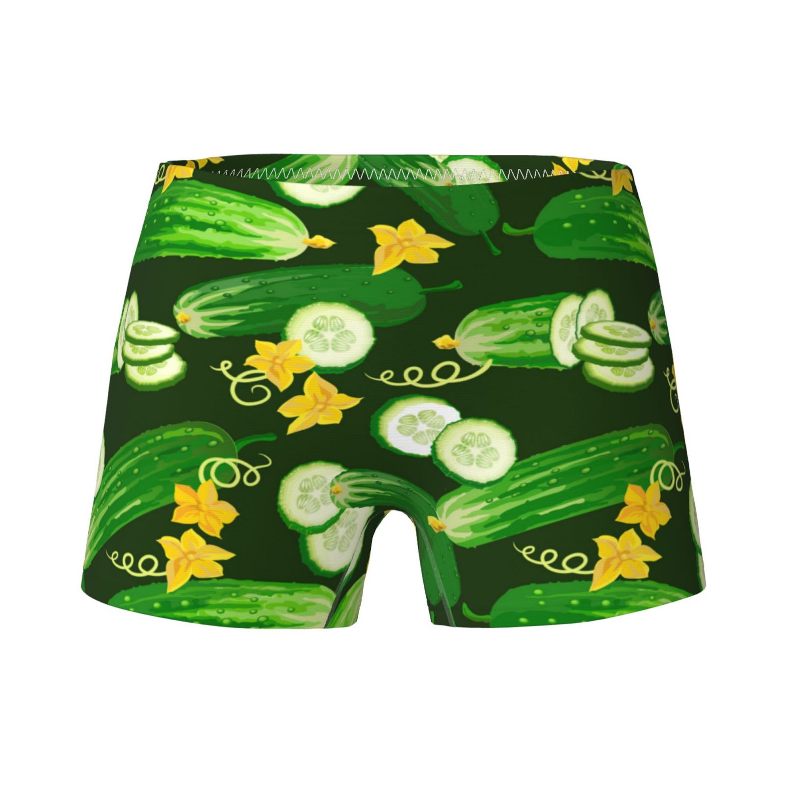 Teen Girls Underwear - Cucumber Pattern leaf Soft Cotton Boxer Briefs ...