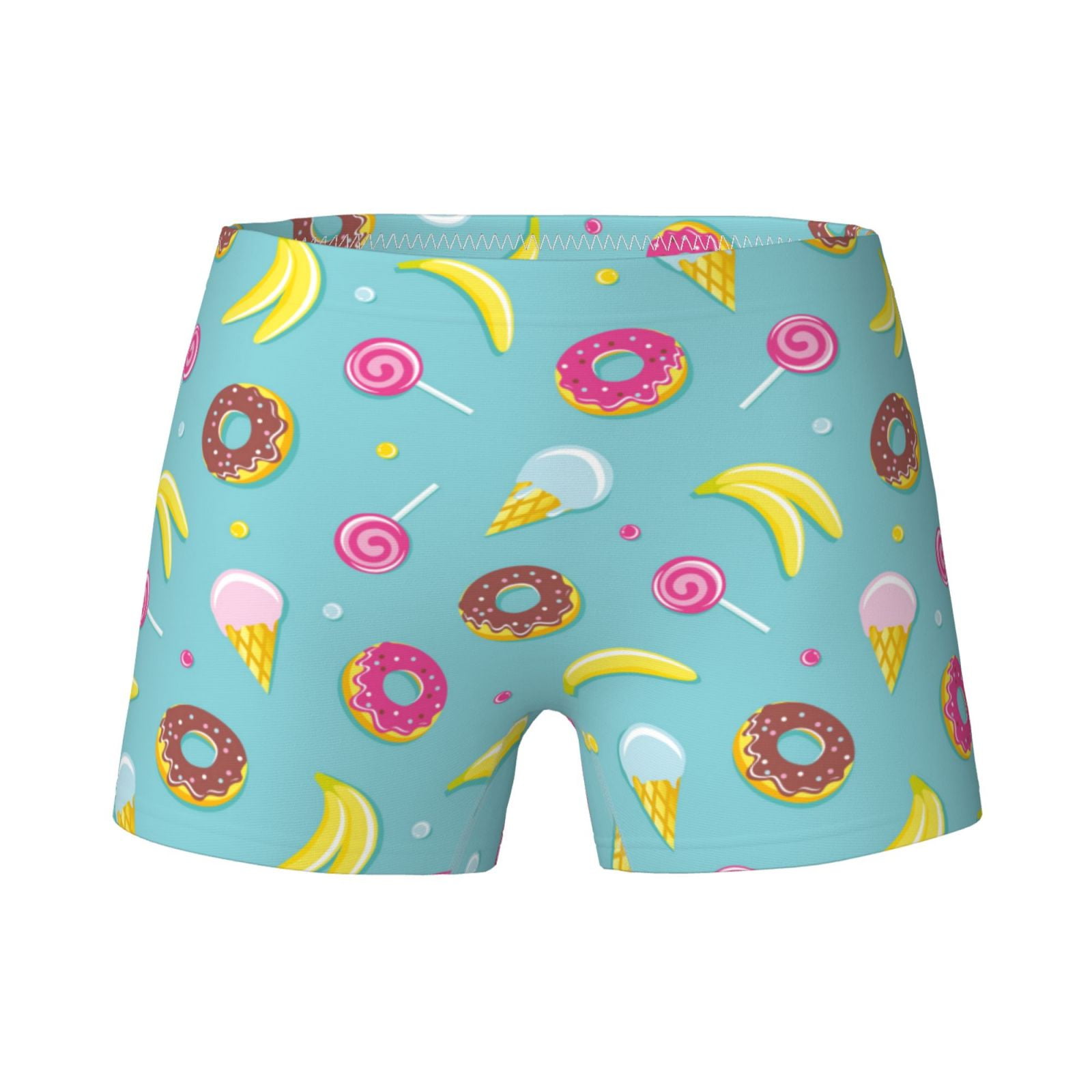 Teen Girls Underwear - Cute Banana Candy Ice Cream Soft Cotton Boxer ...