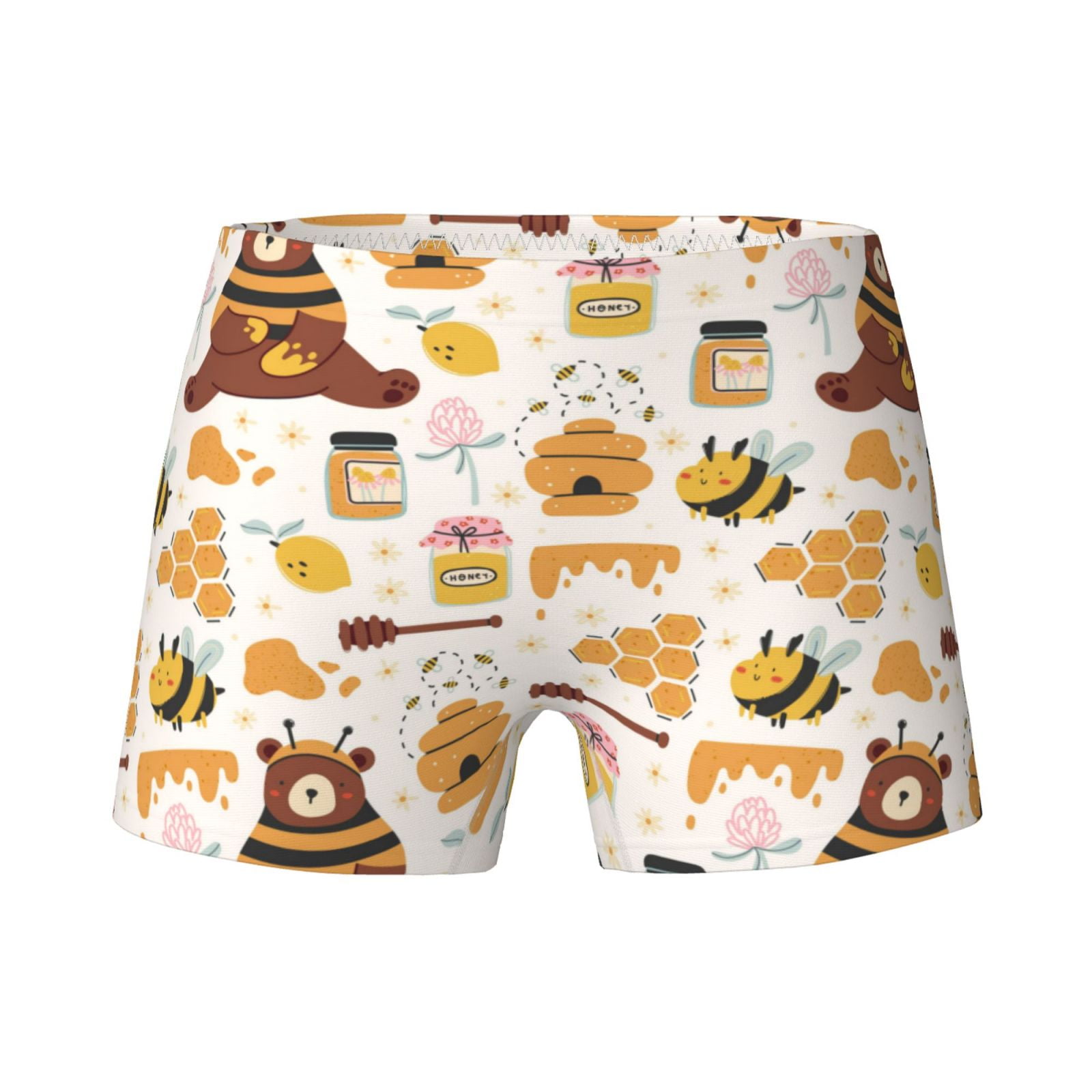 Teen Girls Underwear - Cute Bee Honey Jar Hive Bear Soft Cotton Boxer ...