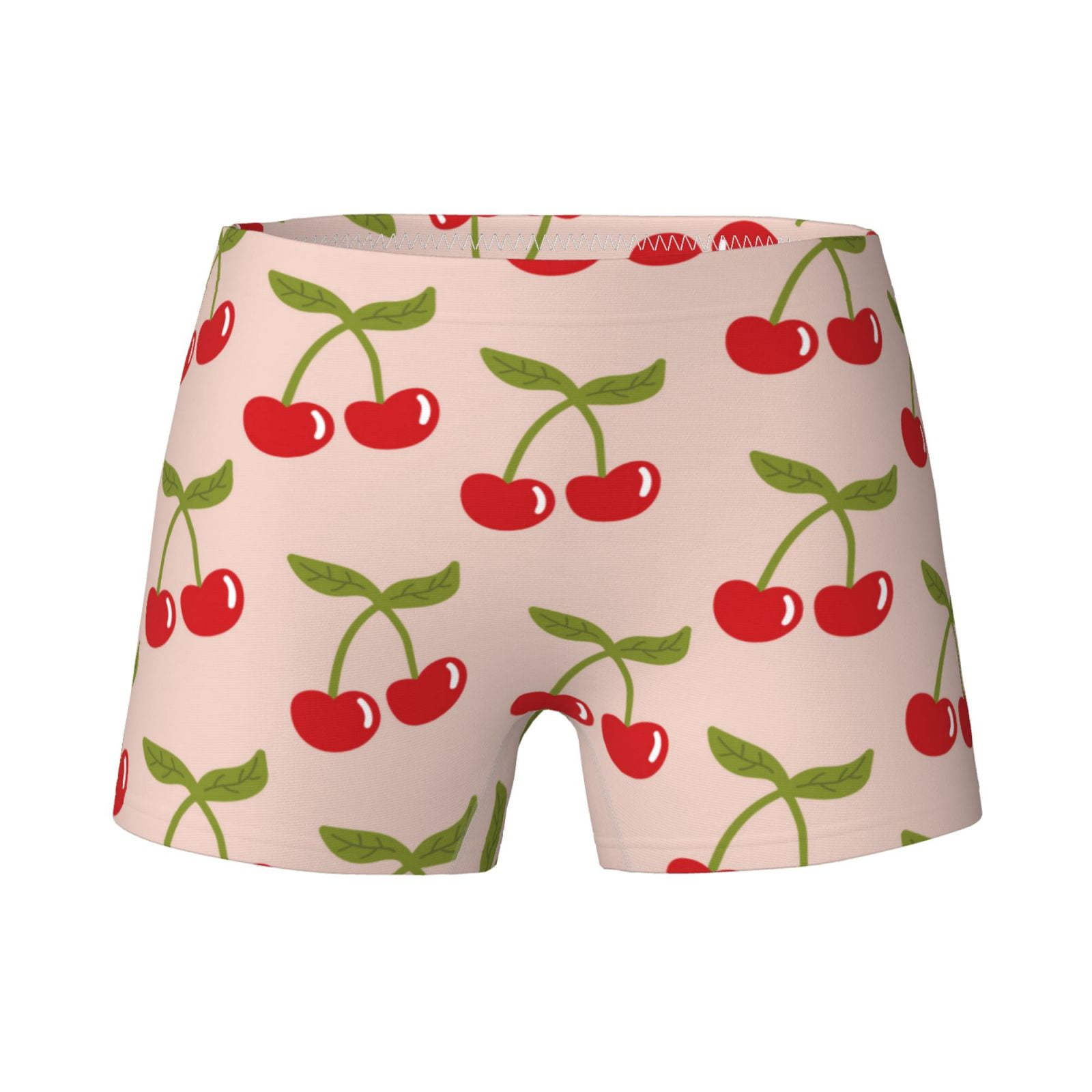 Teen Girls Underwear - Cute Berry Leaves Soft Cotton Boxer Briefs ...