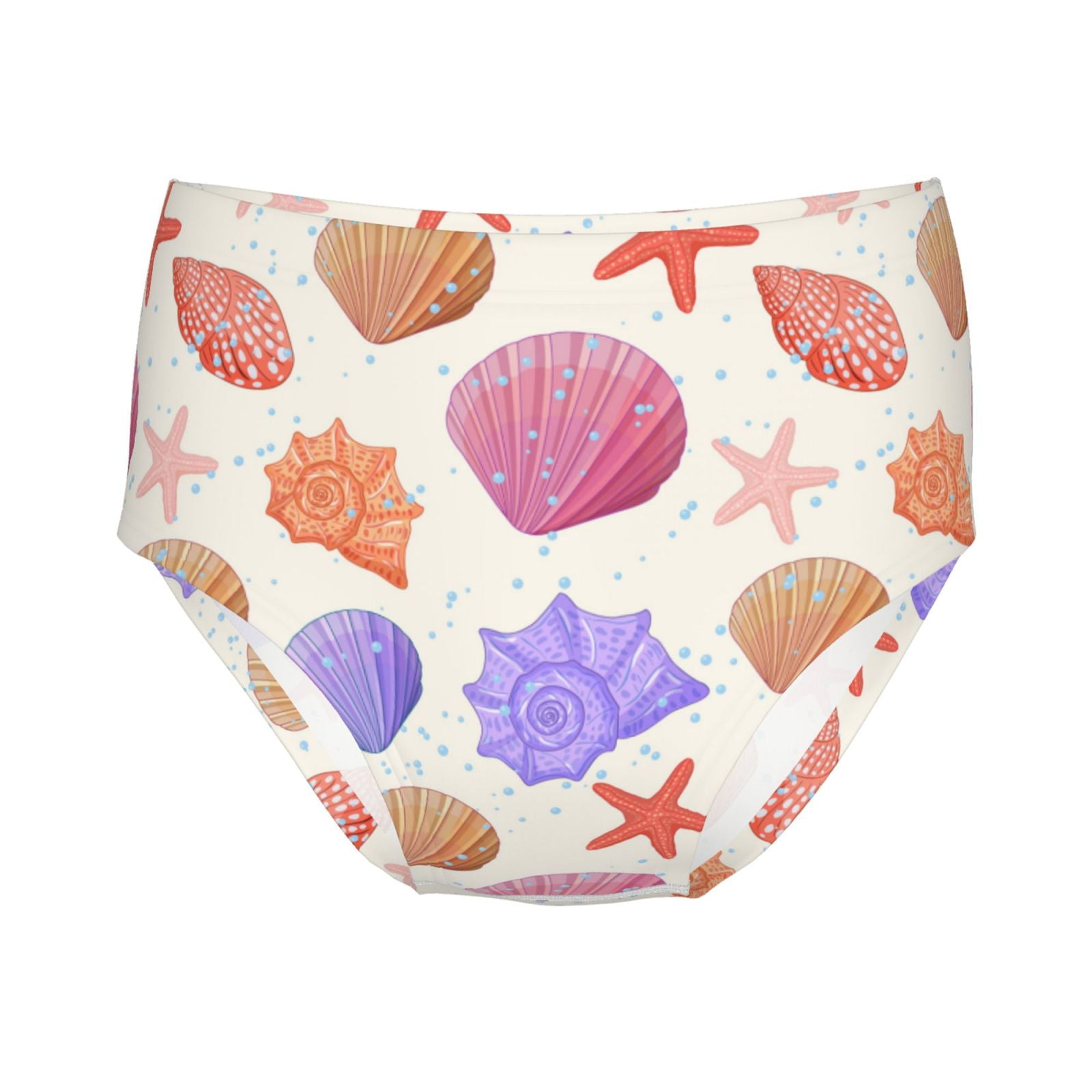 Teen Girls Underwear - Cute Cartoon Conch Shell Starfish Soft Cotton ...