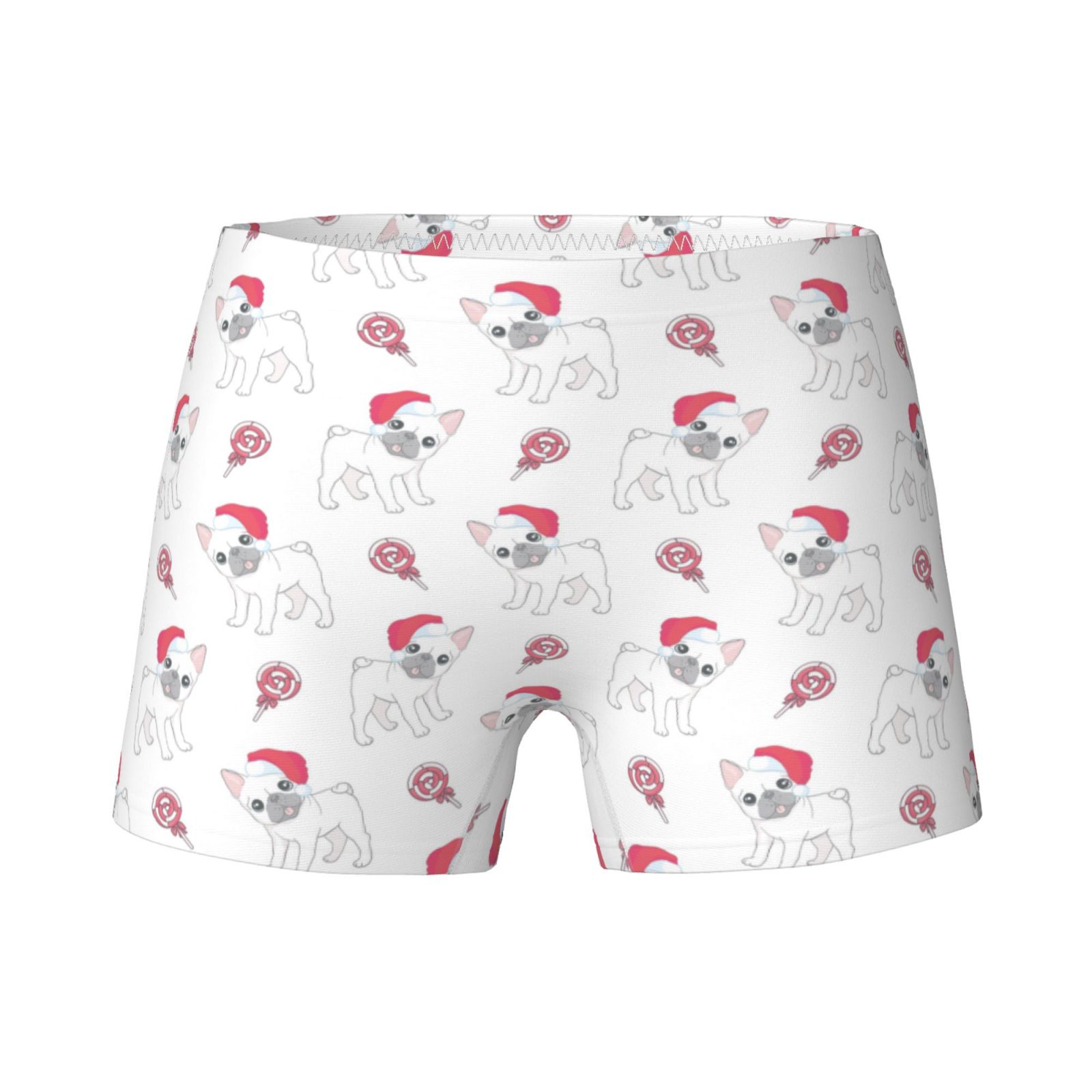 Teen Girls Underwear - Cute Christmas French Bulldog Soft Cotton Boxer ...