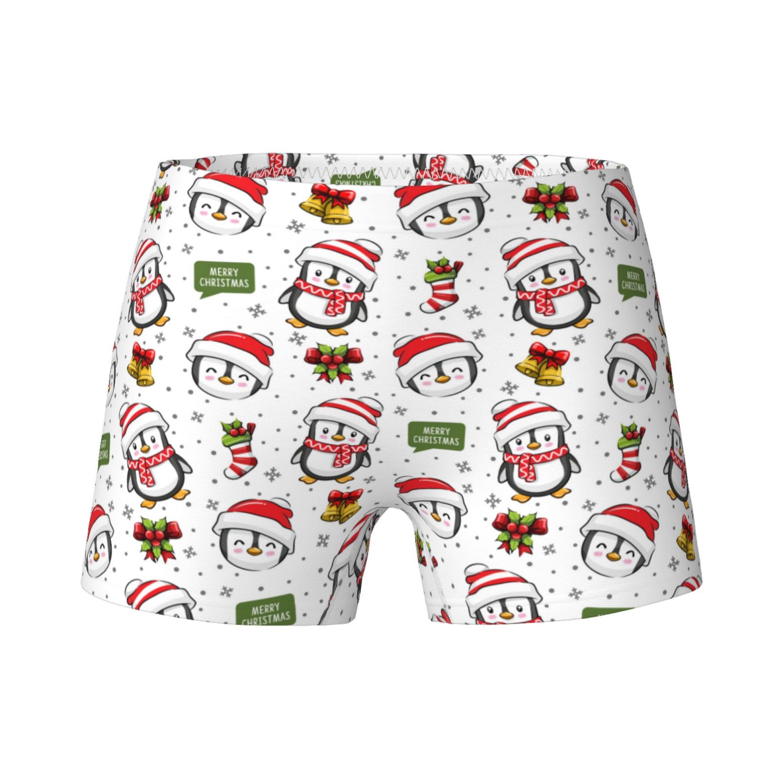 Teen Girls Underwear - Cute Christmas Hat Penguin A Soft Cotton Boxer ...
