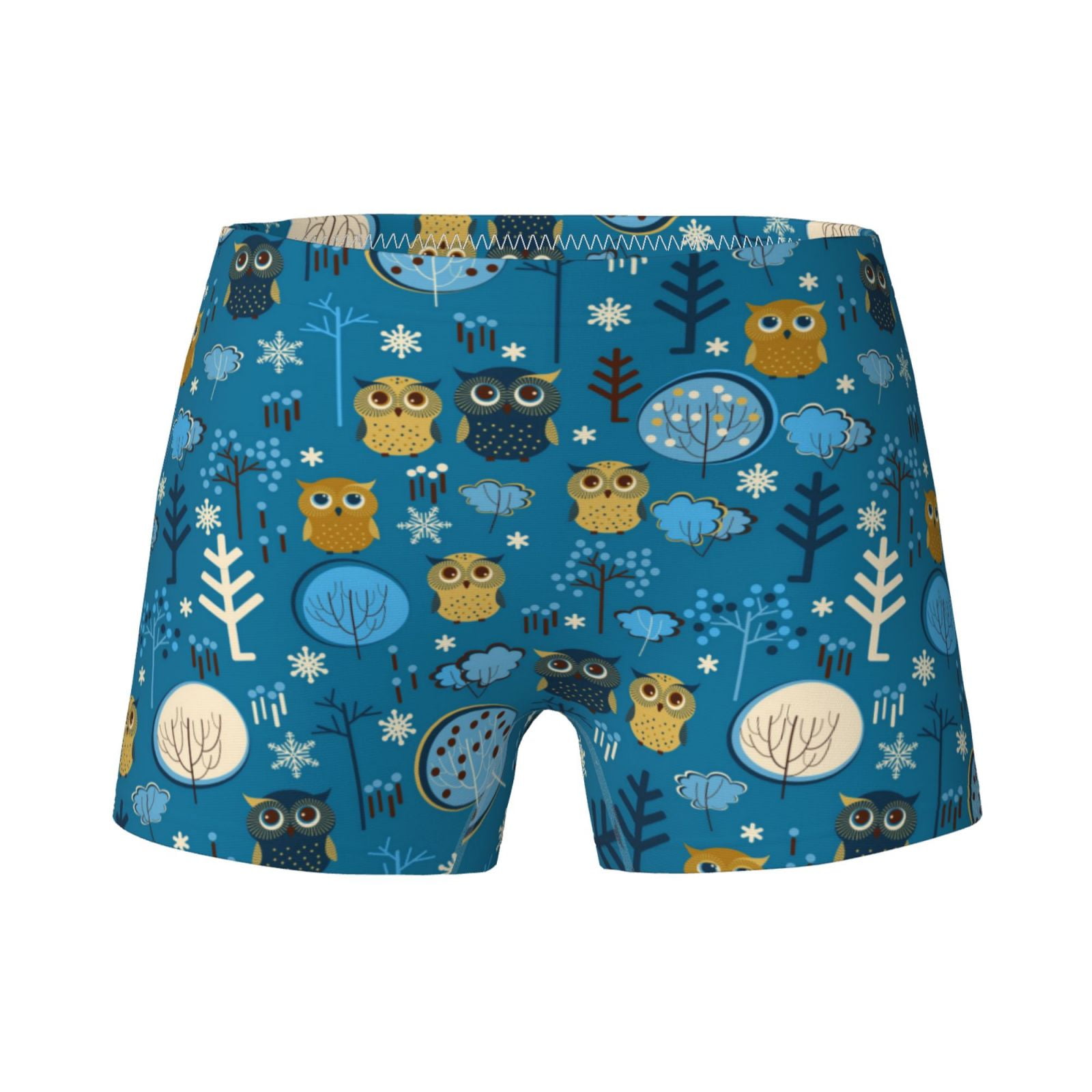 Teen Girls Underwear - Cute Colorful Owls And Trees Soft Cotton Boxer ...