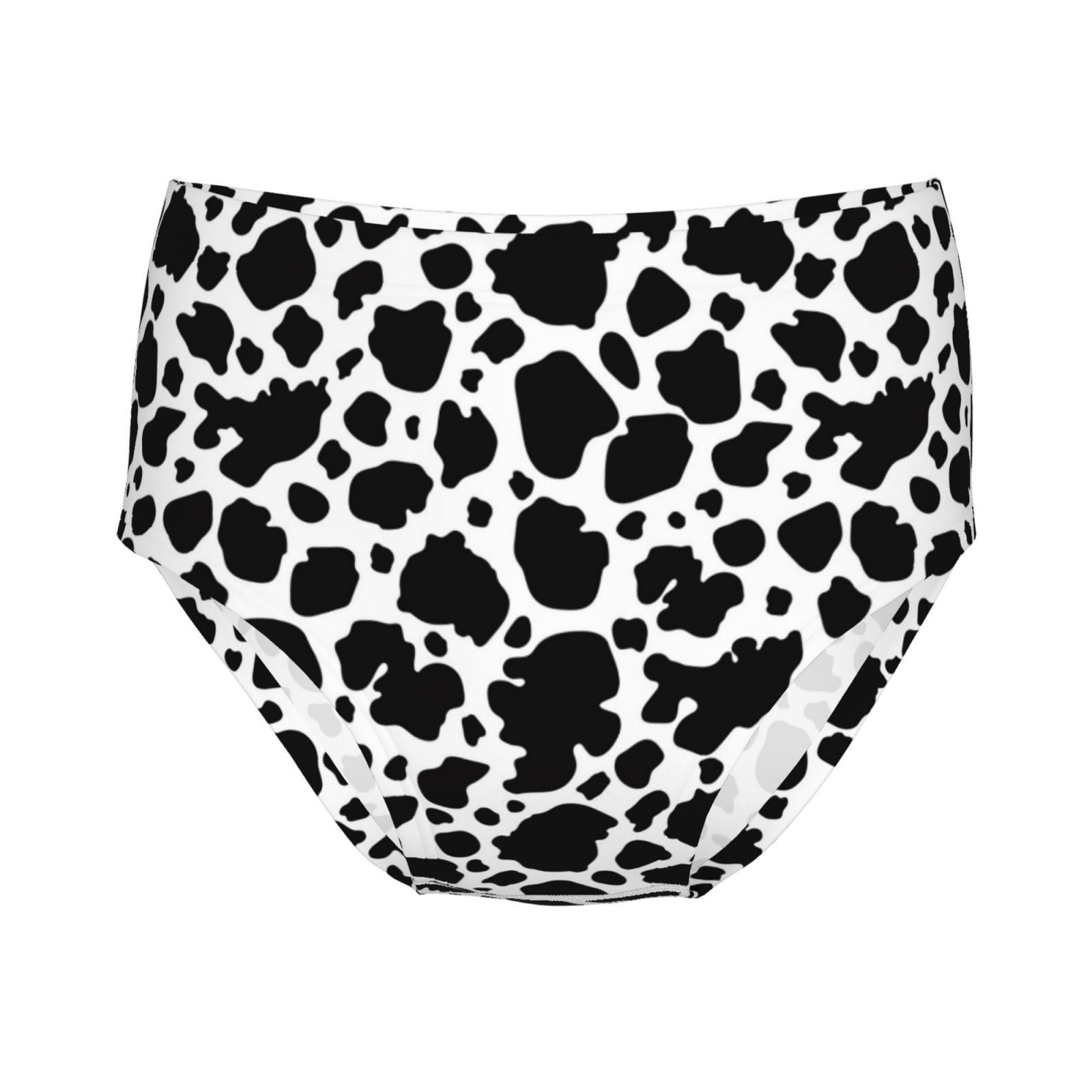 Teen Girls Underwear - Cute Cow Print Black White Soft Cotton Briefs ...