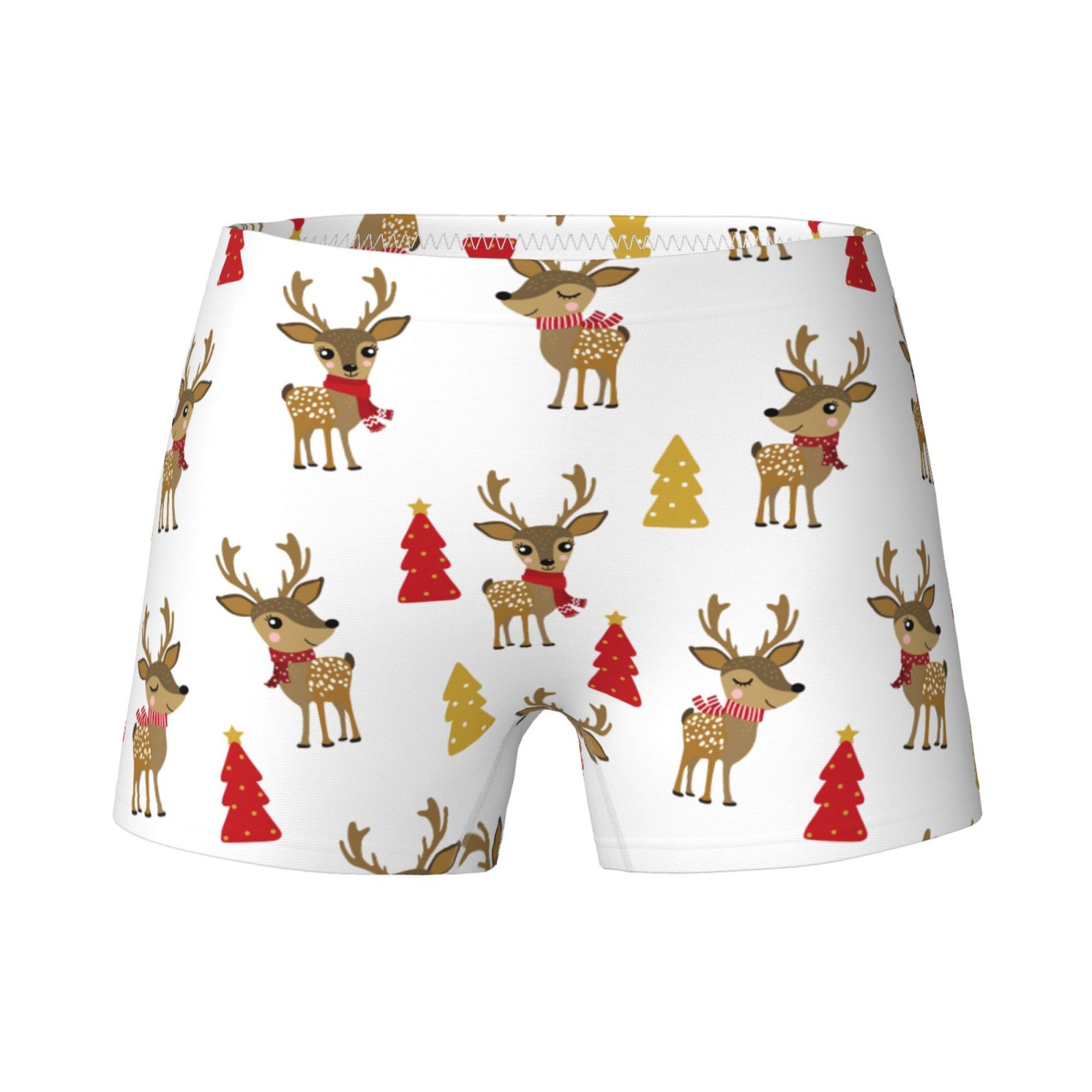 Teen Girls Underwear - Cute Deer Elk Christmas Tree Soft Cotton Boxer ...