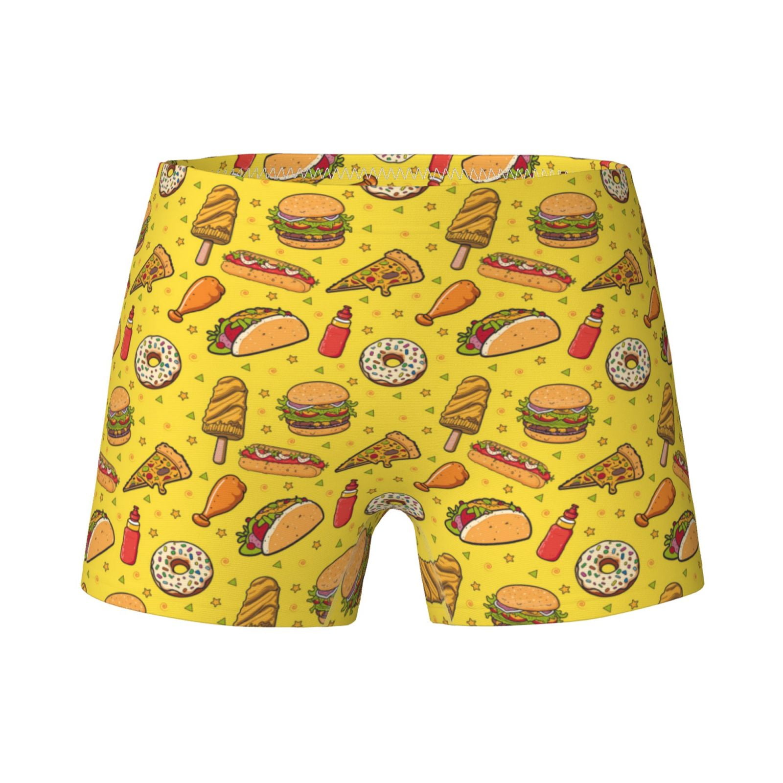 Teen Girls Underwear - Cute Food Ketchup Burger Soft Cotton Boxer ...