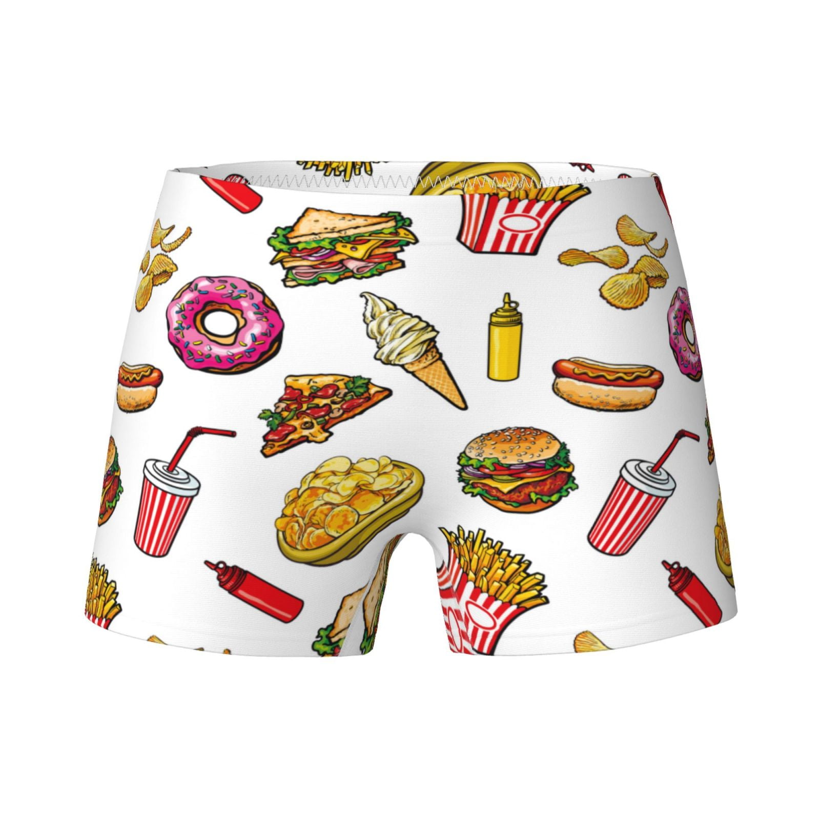 Teen Girls Underwear - Cute Food Ketchup Potato Chips Soft Cotton Boxer ...