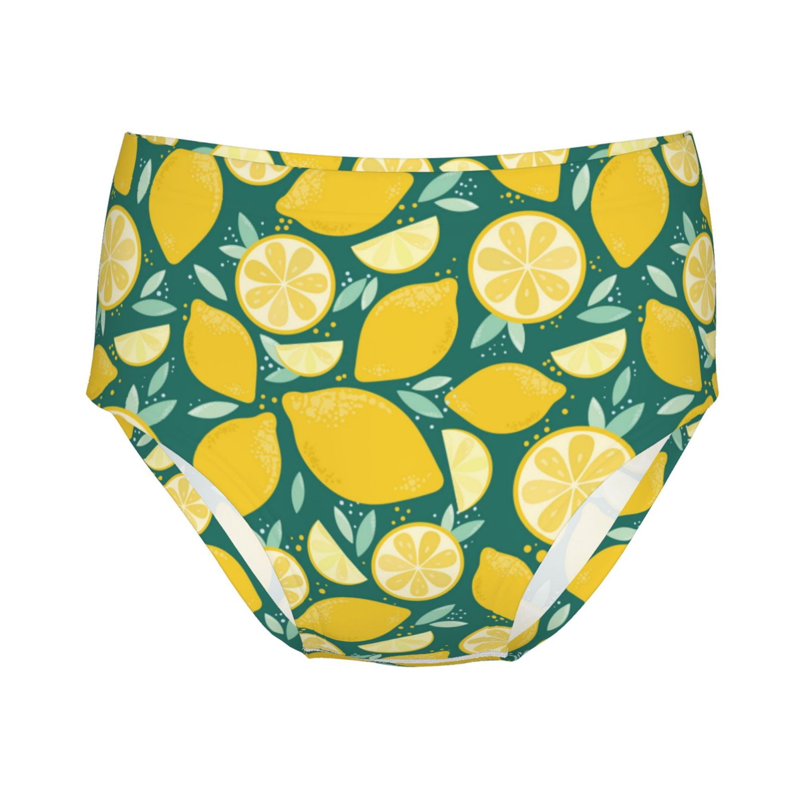 Teen Girls Underwear - Cute Lemon Turquoise Soft Cotton Briefs Panties ...
