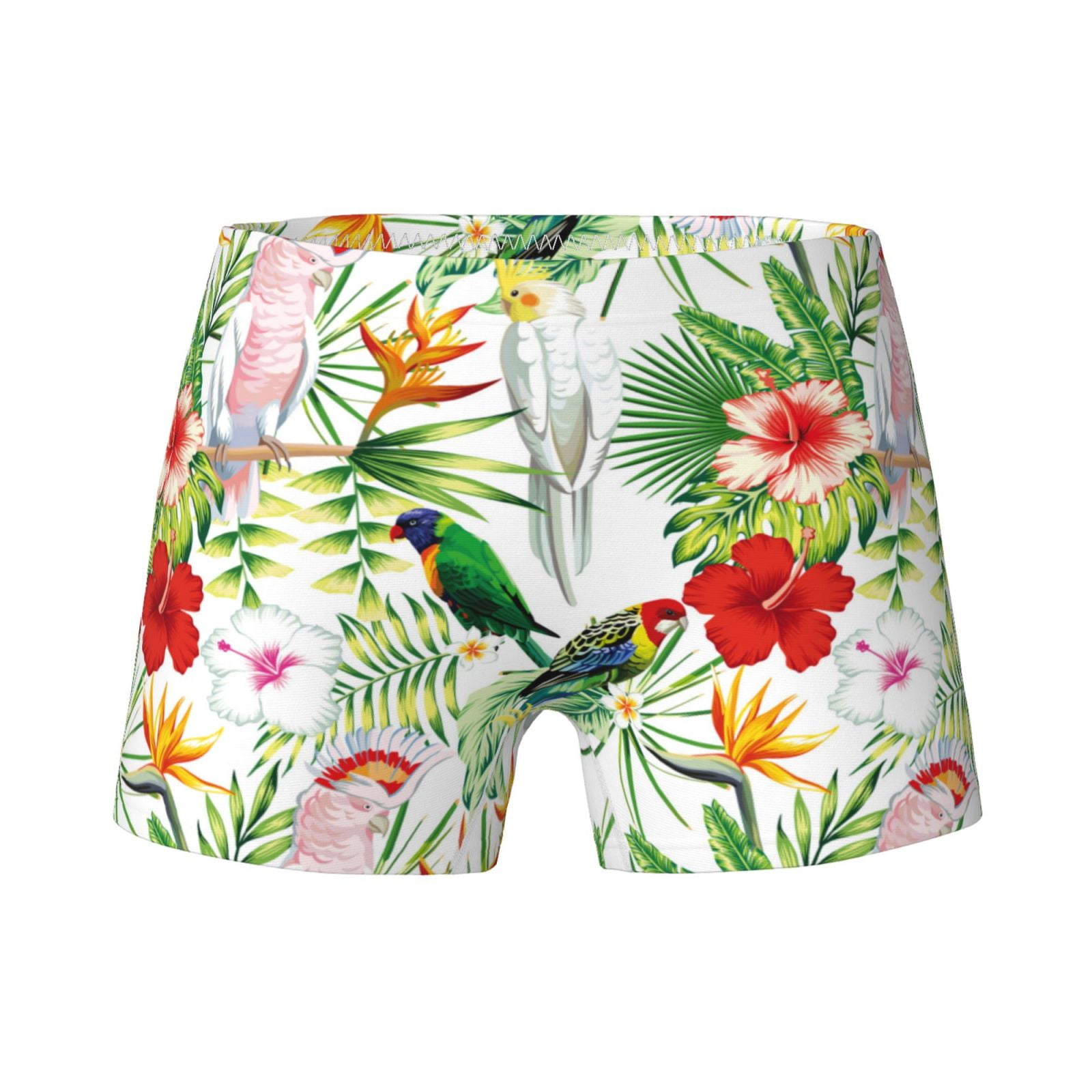 Teen Girls Underwear - Cute Painted Cute Parrot Bird Plant Soft Cotton ...