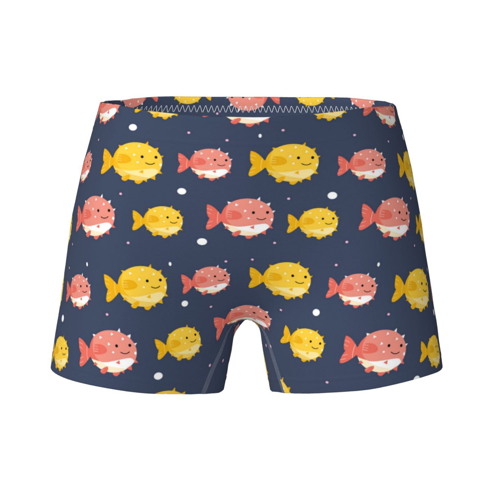 Teen Girls Underwear - Cute Puffer Fish Soft Cotton Boxer Briefs ...
