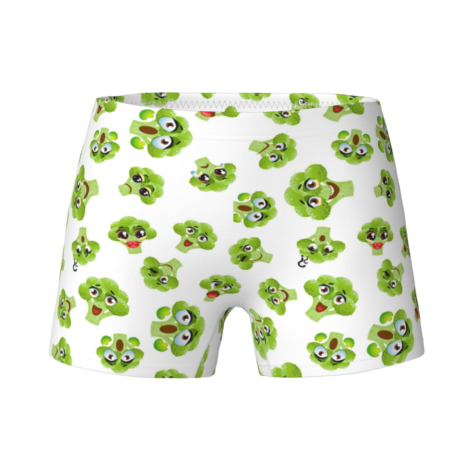 Teen Girls Underwear - Cute cartoon broccoli funny Soft Cotton Boxer ...