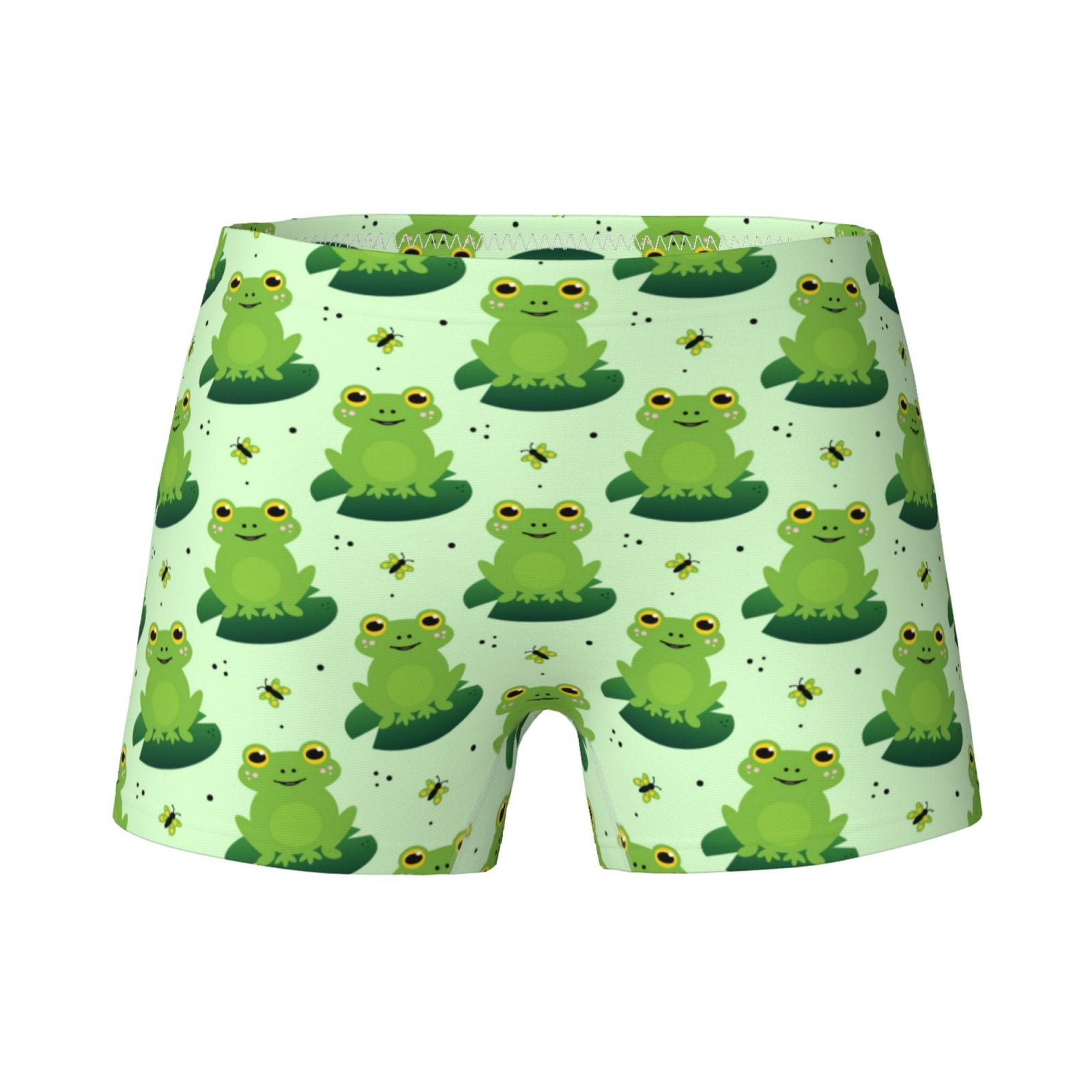 Teen Girls Underwear - Cute cartoon frog butterfly green Soft Cotton ...