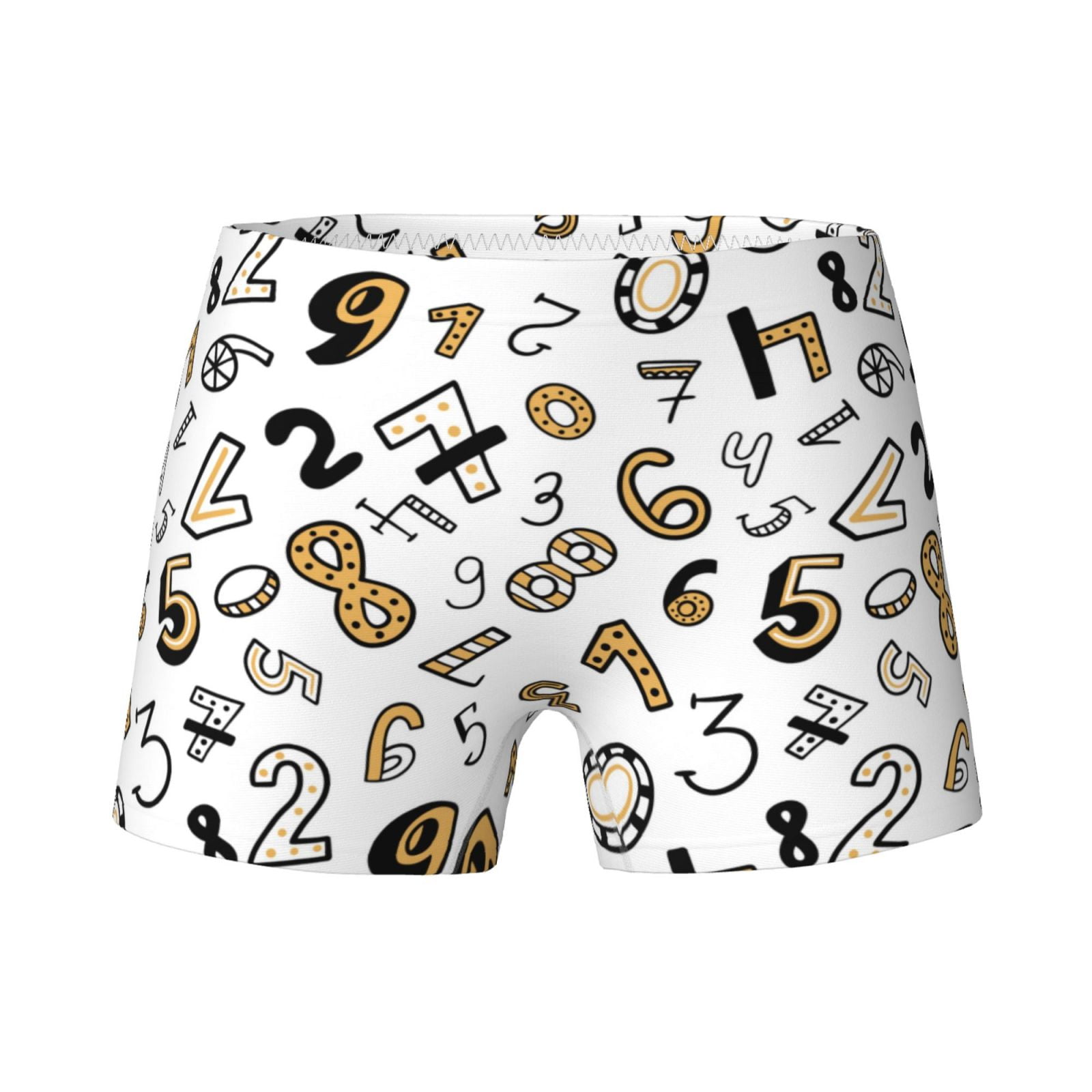 Teen Girls Underwear - Cute math numbers Soft Cotton Boxer Briefs ...