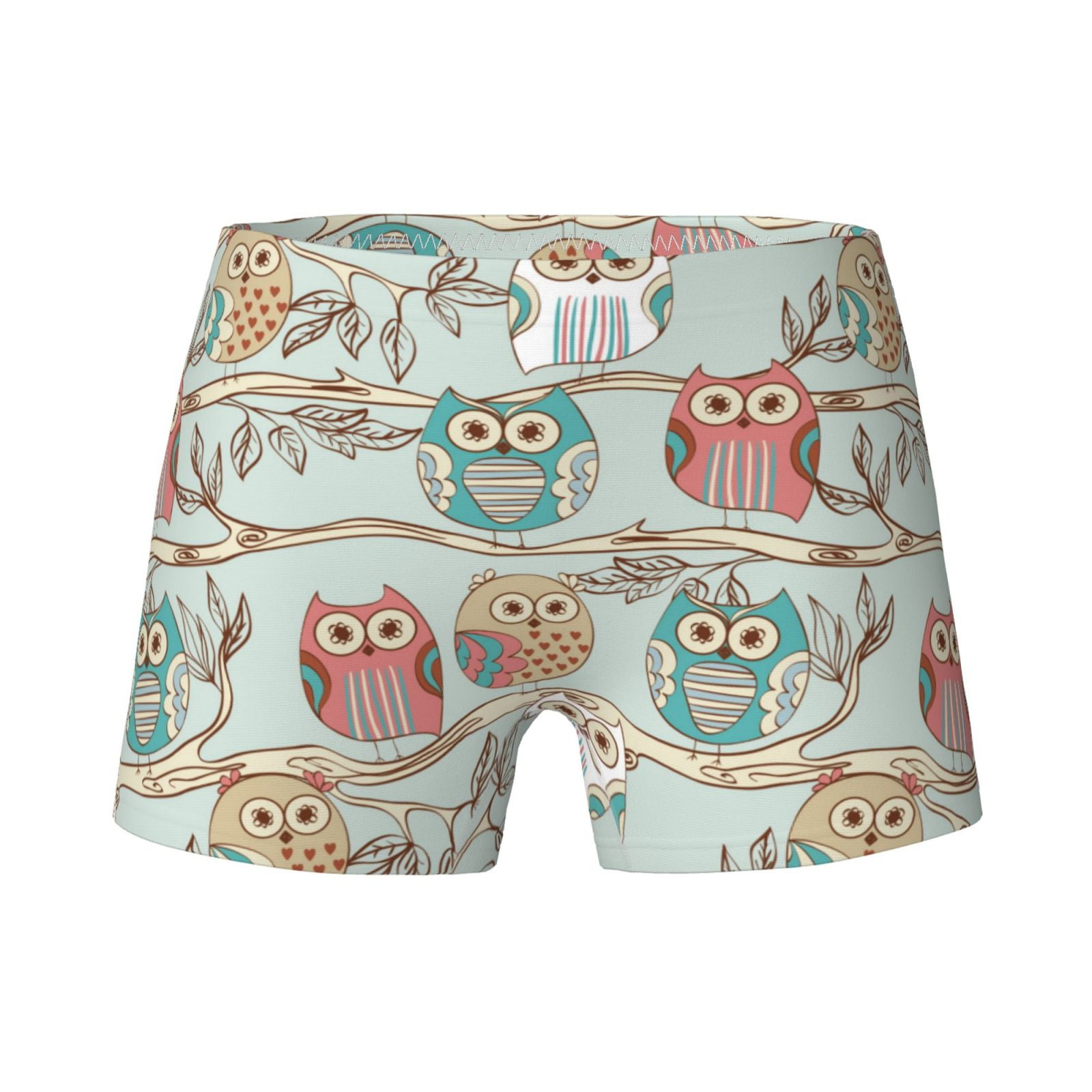 Teen Girls Underwear - Cute owl Soft Cotton Boxer Briefs Panties for ...