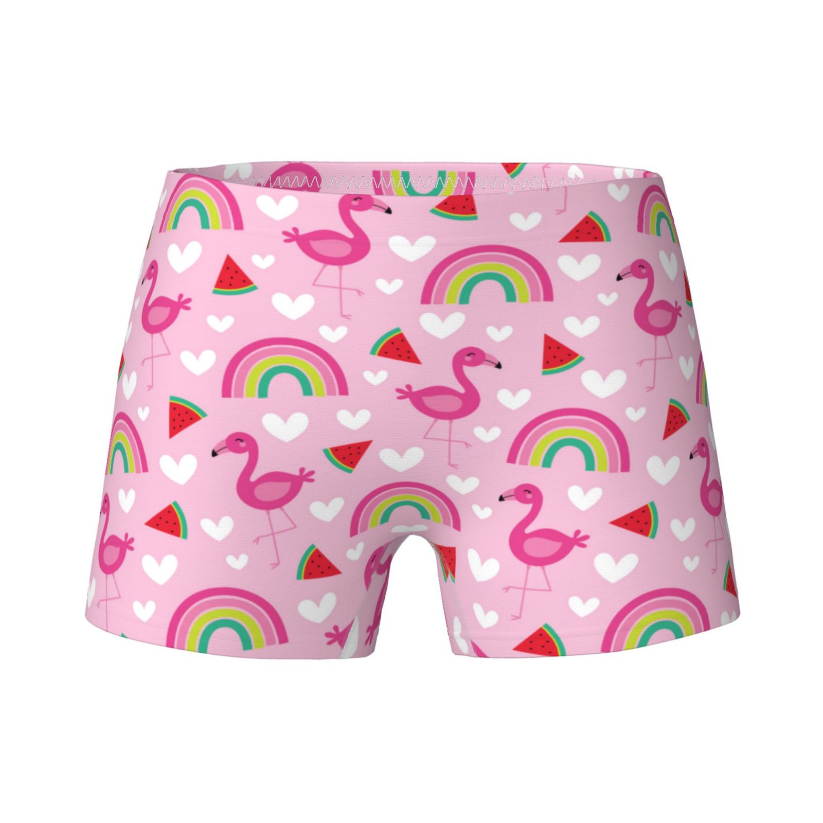 Teen Girls Underwear - Cute pink flamingo Soft Cotton Boxer Briefs ...
