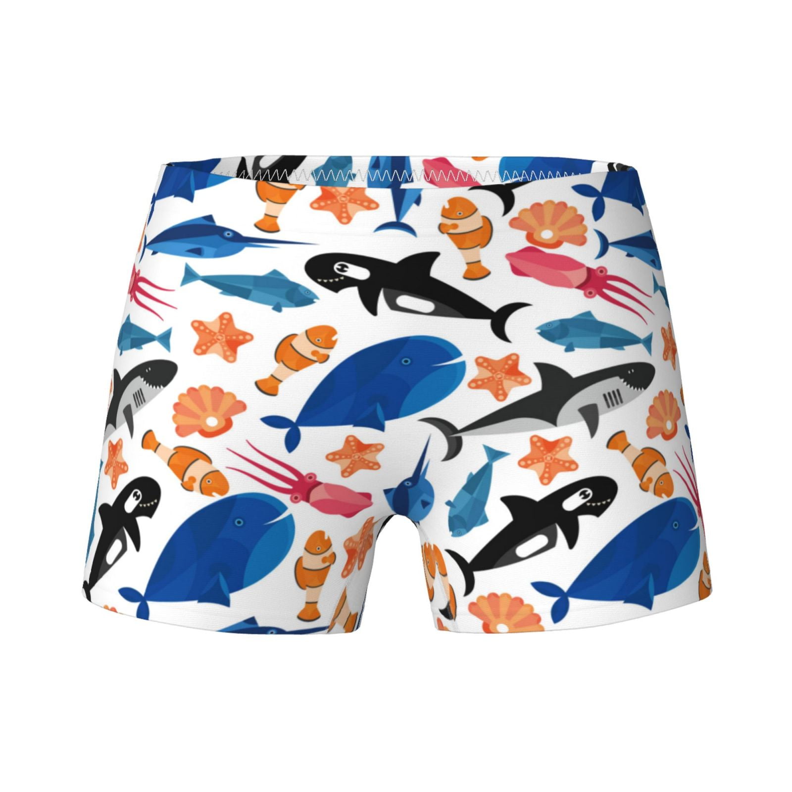 Teen Girls Underwear - Cute sea animals Soft Cotton Boxer Briefs ...