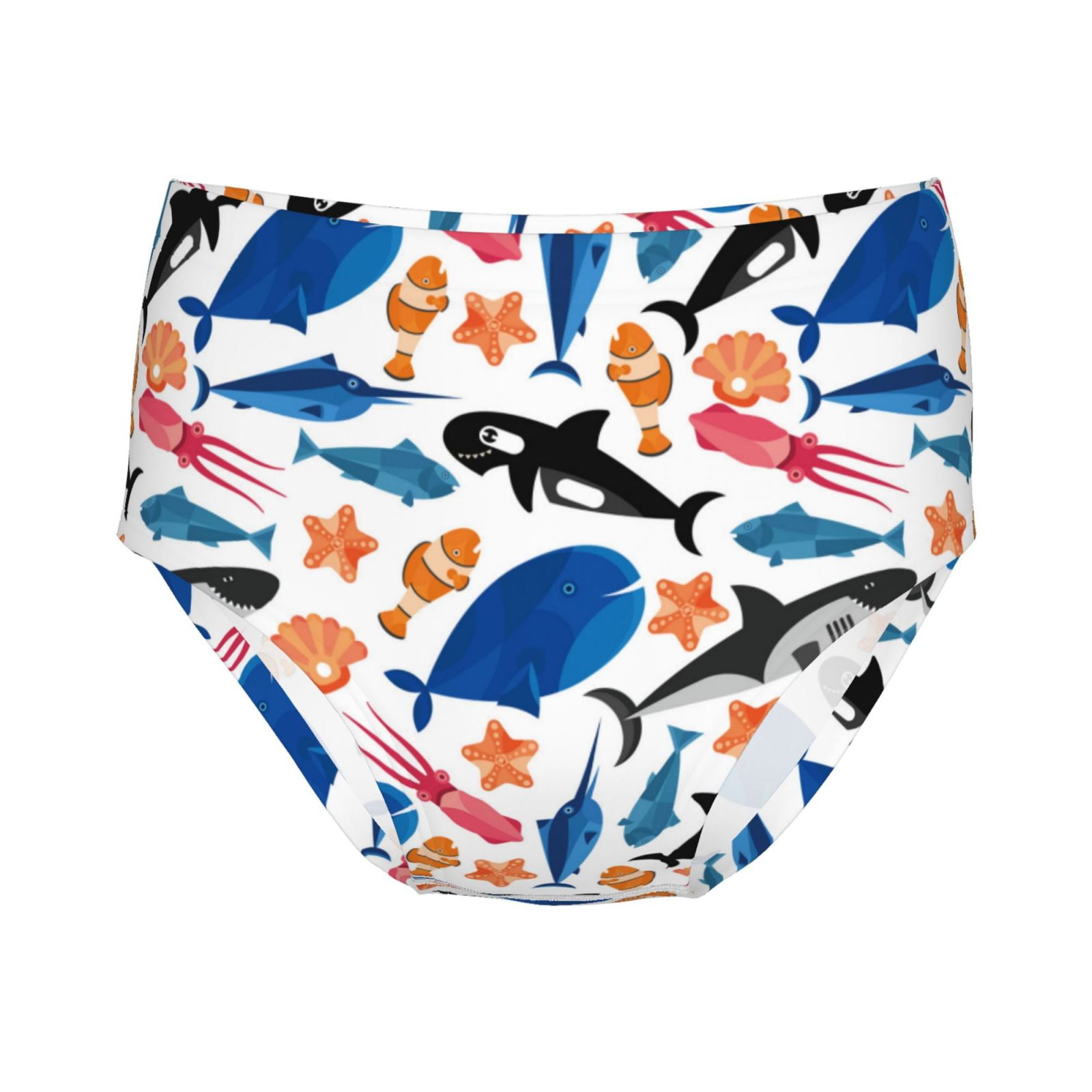 Teen Girls Underwear - Cute sea animals Soft Cotton Briefs Panties for ...
