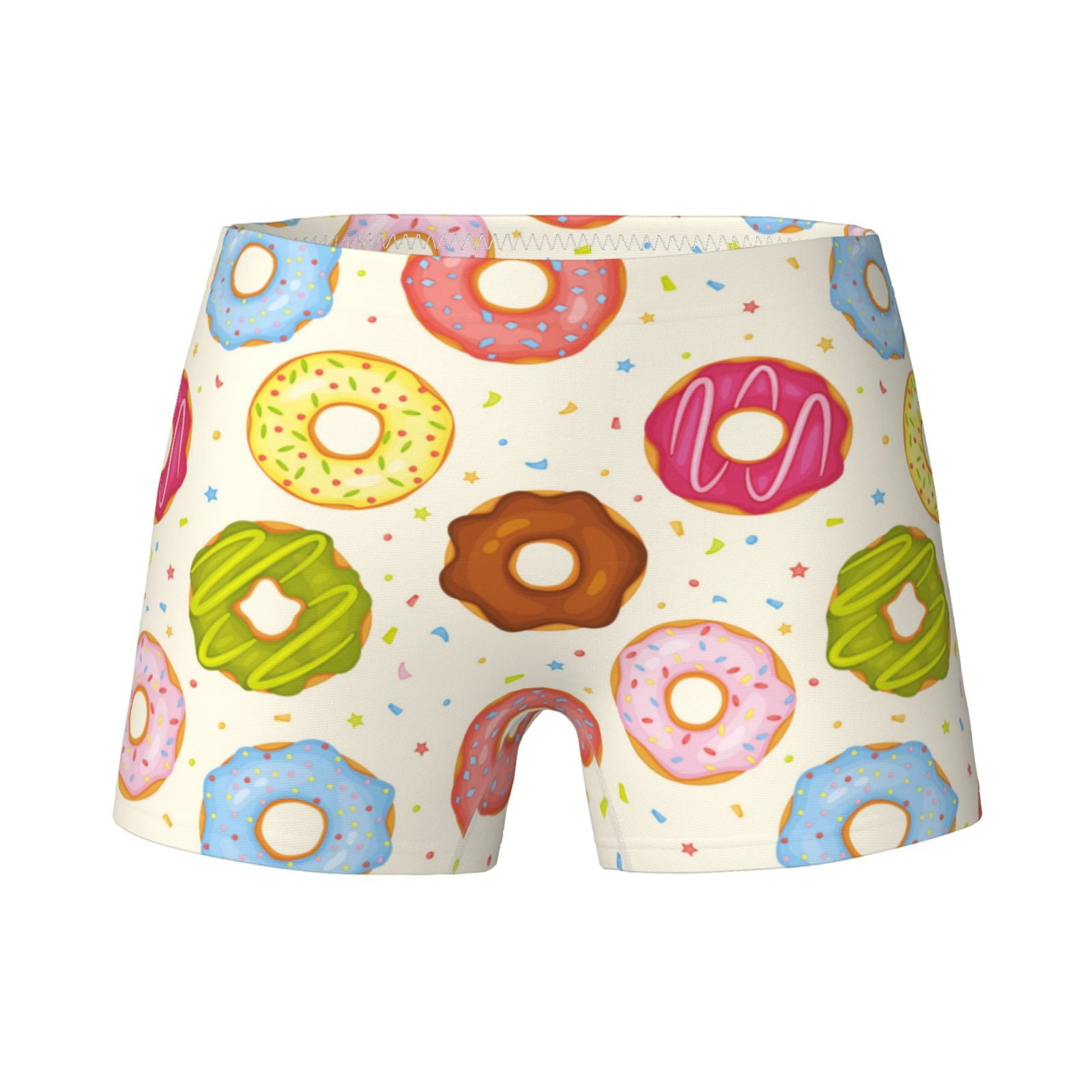 Teen Girls Underwear - Donut Print No.9049 Soft Cotton Boxer Briefs ...