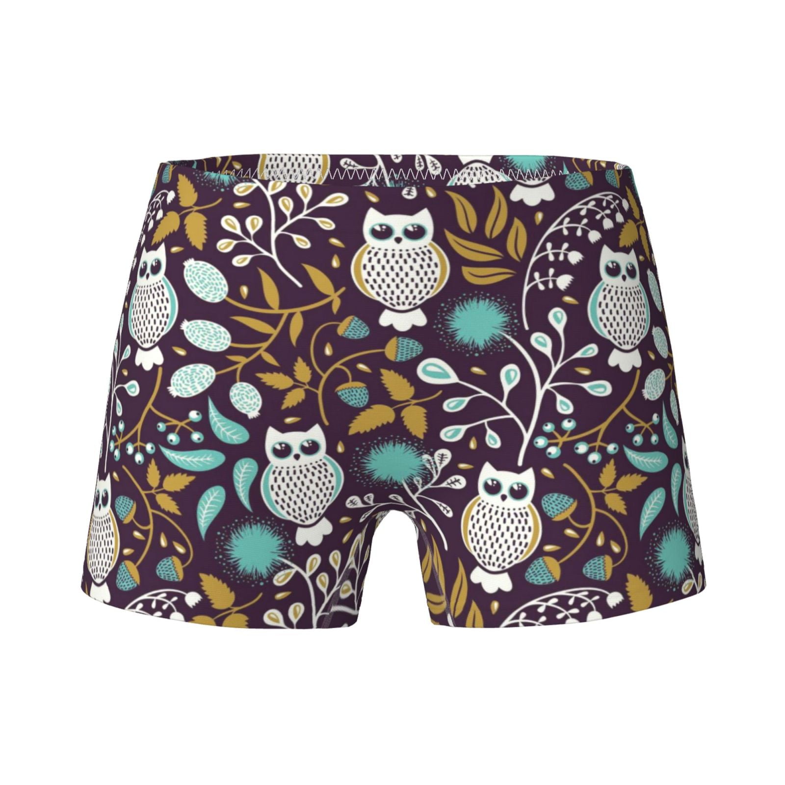 Teen Girls Underwear - Forest Cute Owl A Soft Cotton Boxer Briefs ...