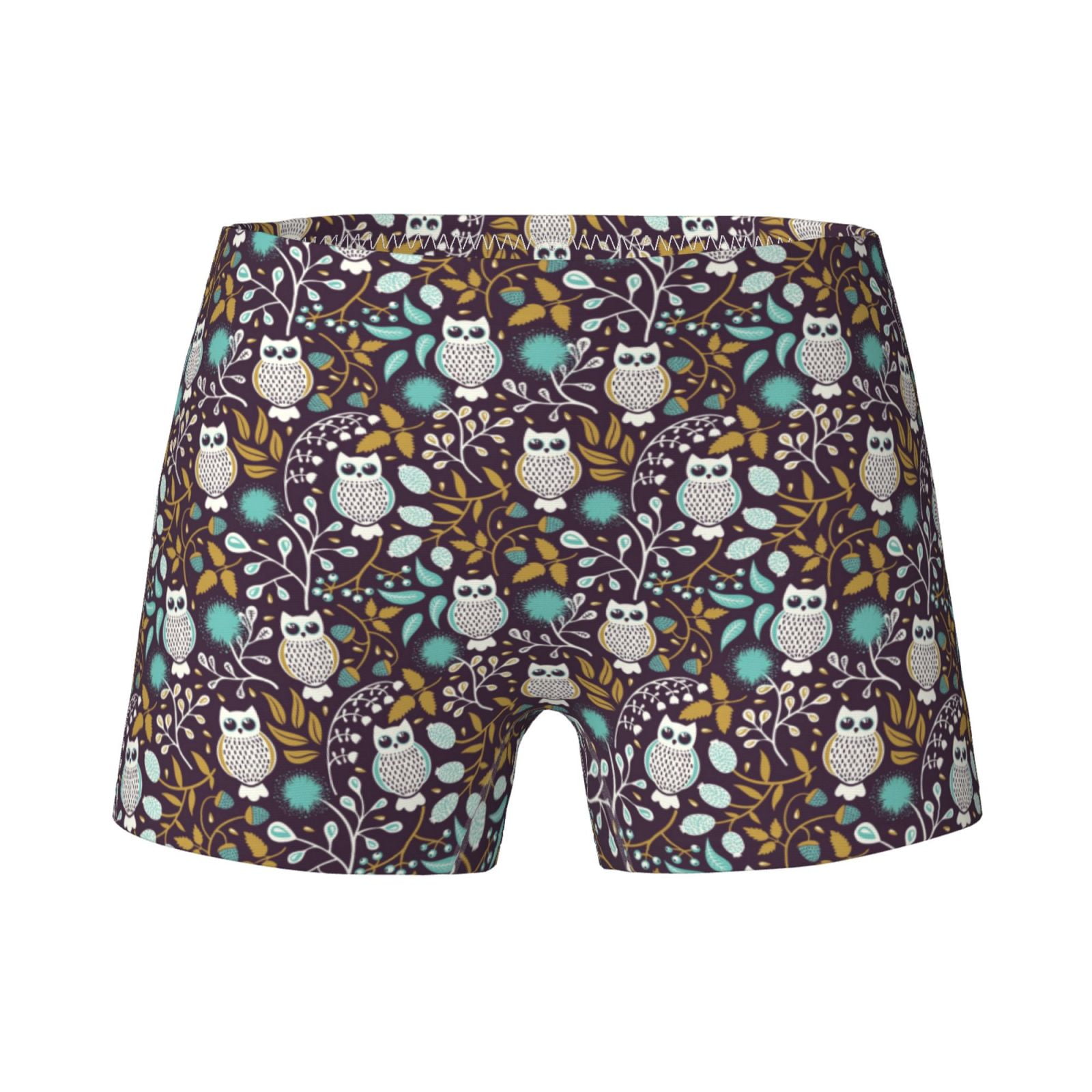 Teen Girls Underwear - Forest Cute Owl Soft Cotton Boxer Briefs Panties ...