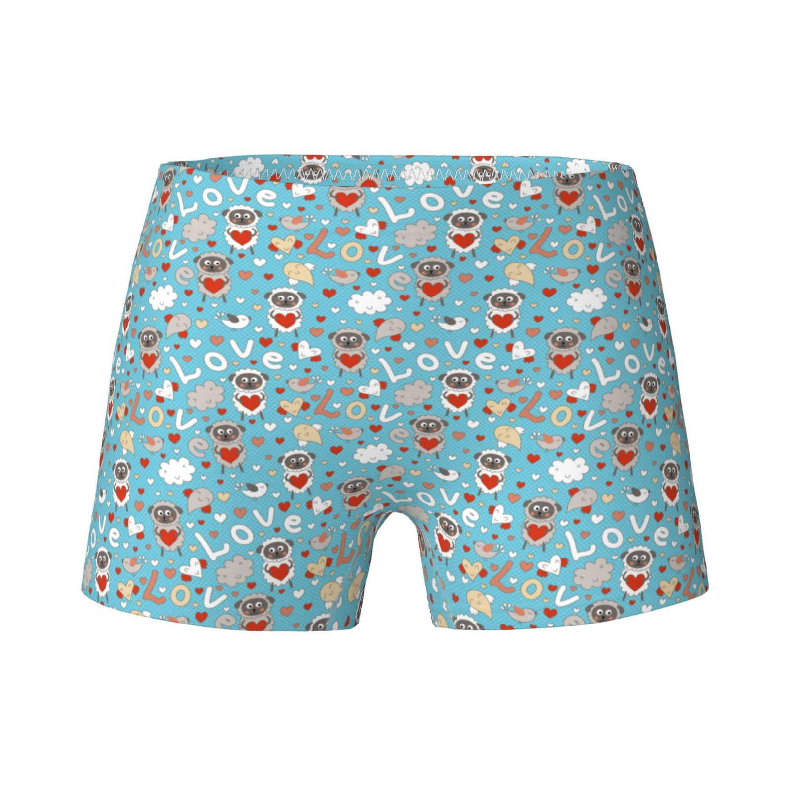 Teen Girls Underwear - Funny Cartoon Animals Soft Cotton Boxer Briefs ...