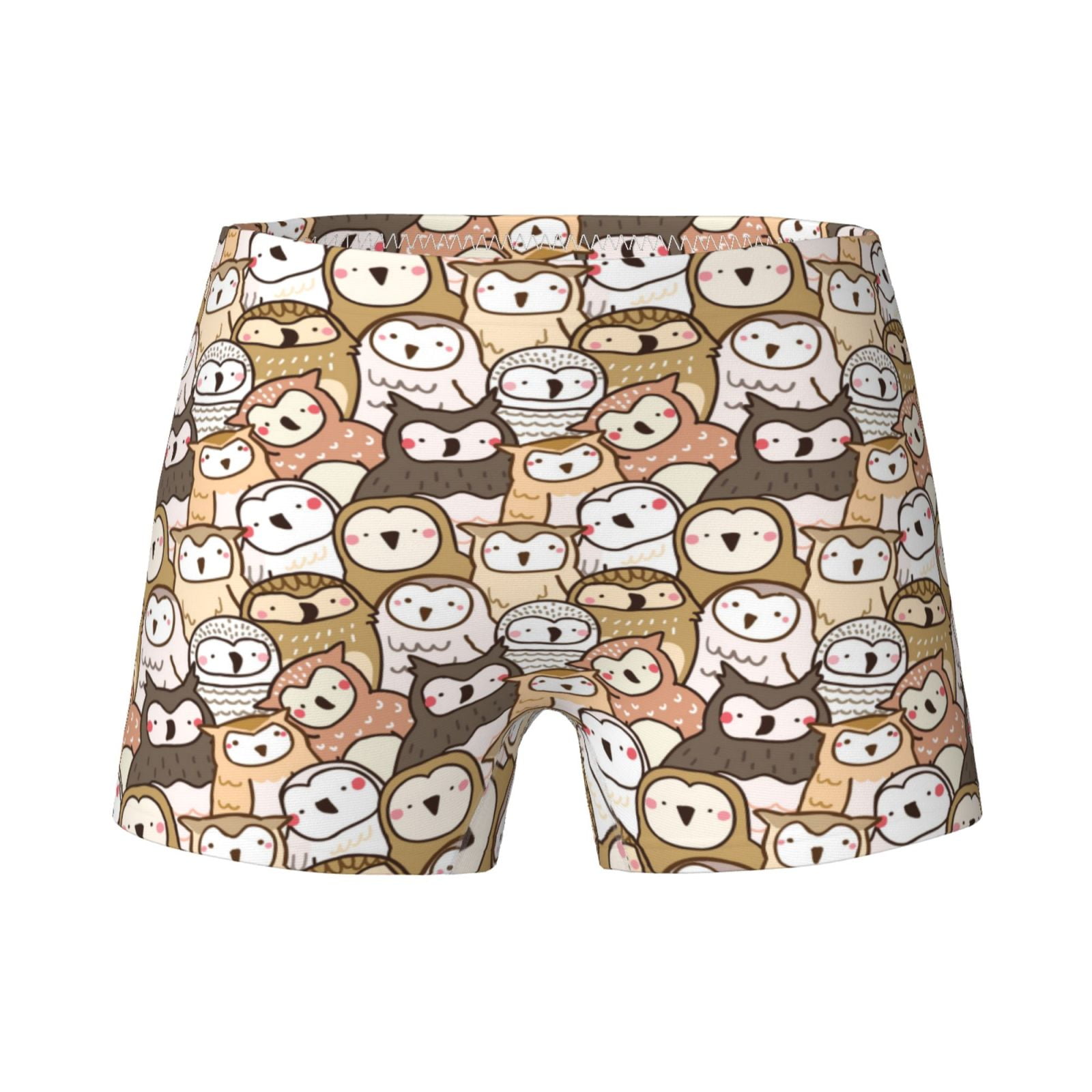 Teen Girls Underwear - Funny Cartoon Owl Soft Cotton Boxer Briefs ...