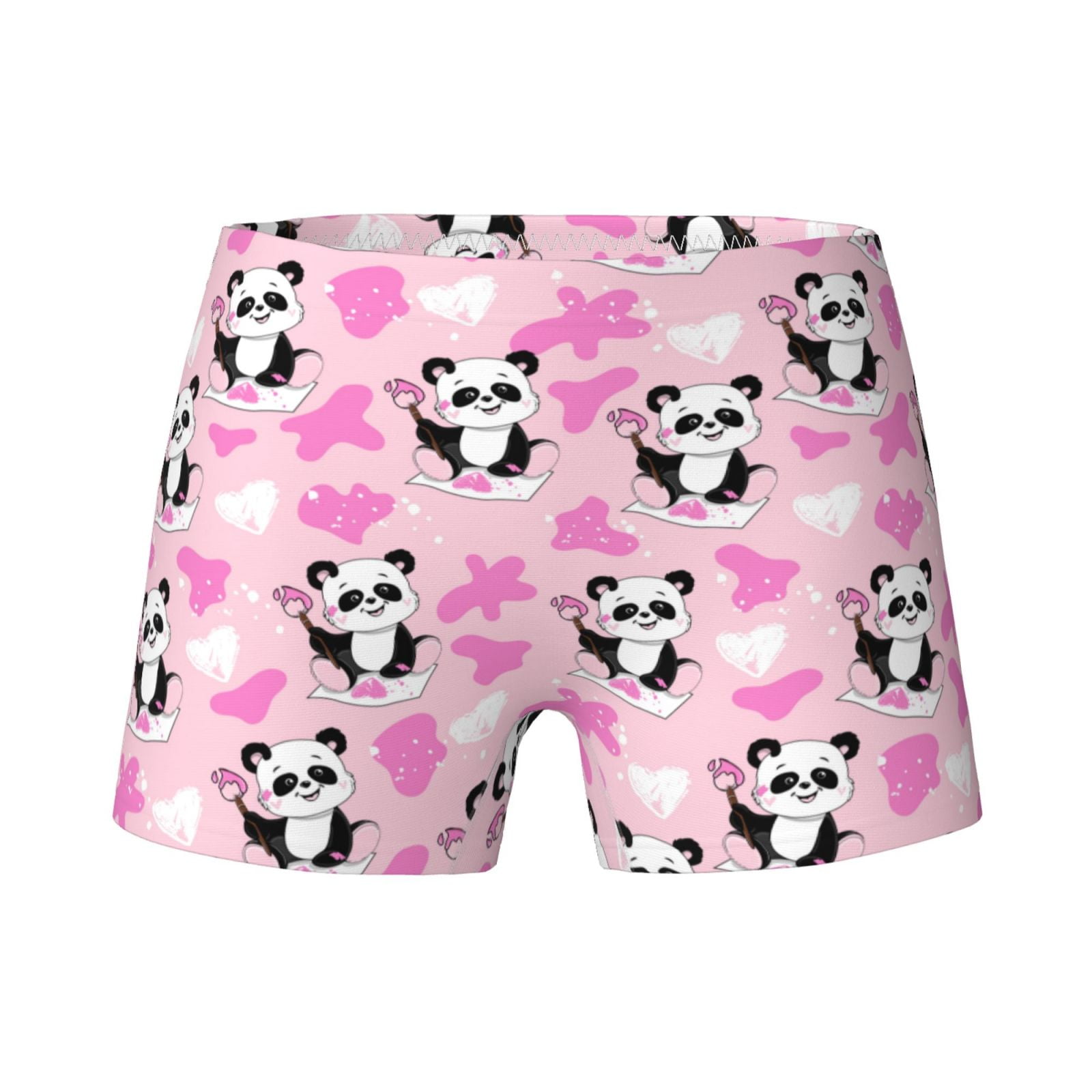 Teen Girls Underwear - Funny Panda Draws A Heart Soft Cotton Boxer ...