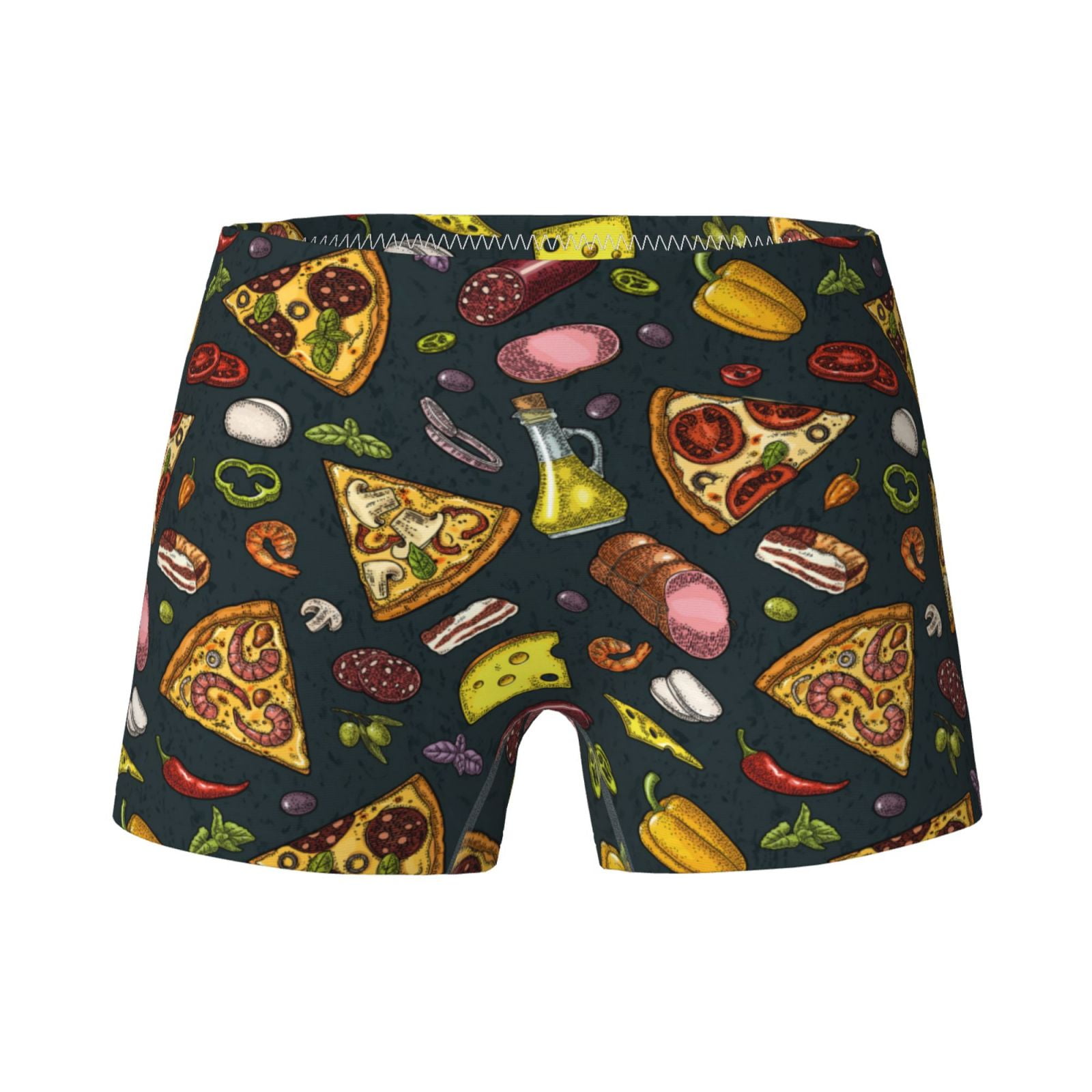 Teen Girls Underwear - Ham Pepper Pizza Soft Cotton Boxer Briefs ...