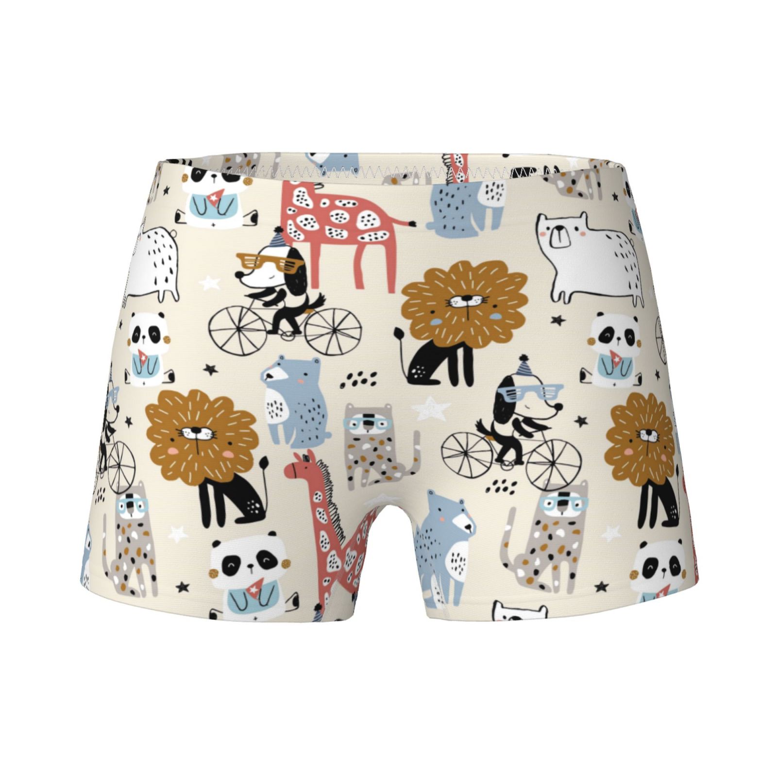 Teen Girls Underwear - Hand Drawn Animals Soft Cotton Boxer Briefs ...