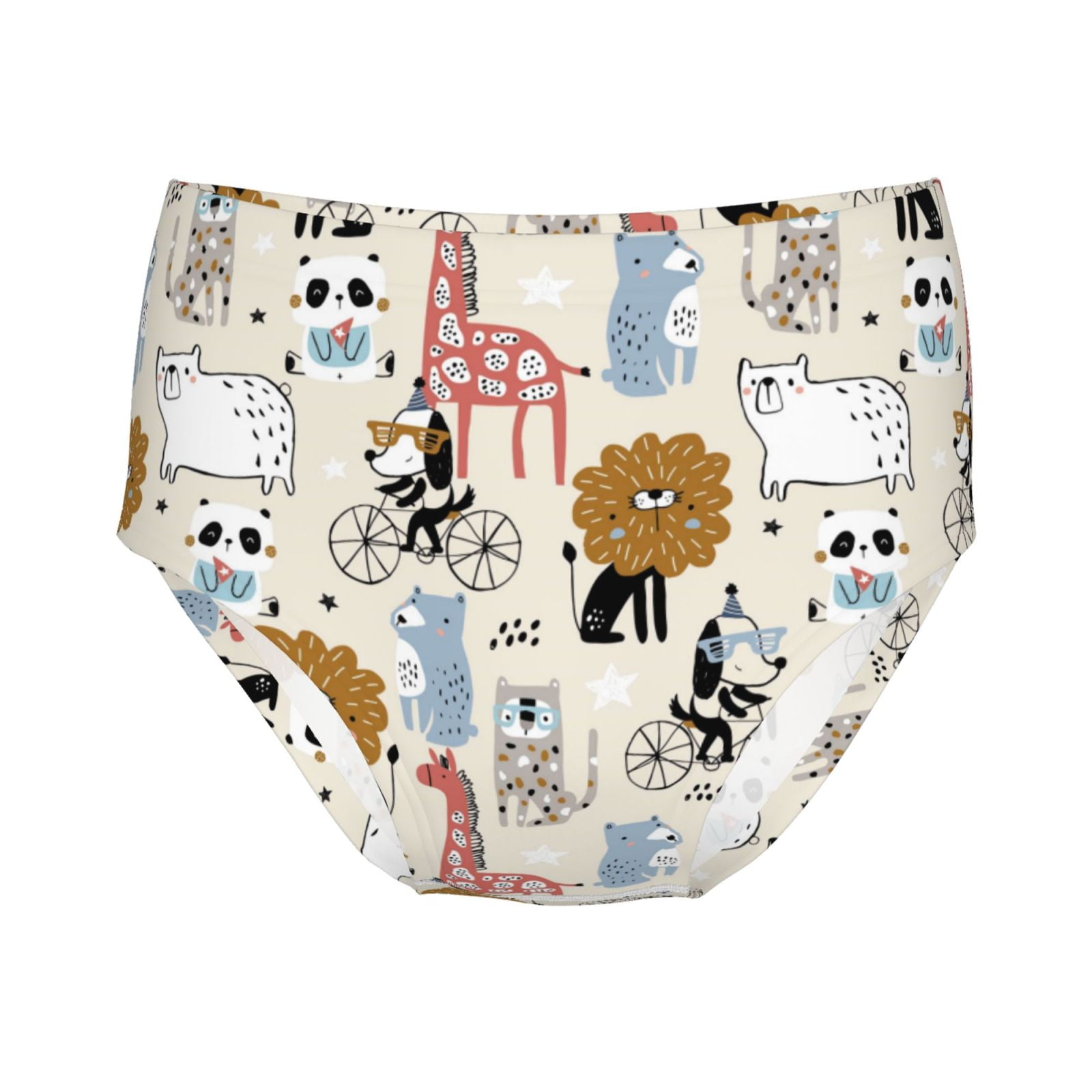 Teen Girls Underwear - Hand Drawn Animals Soft Cotton Briefs Panties ...