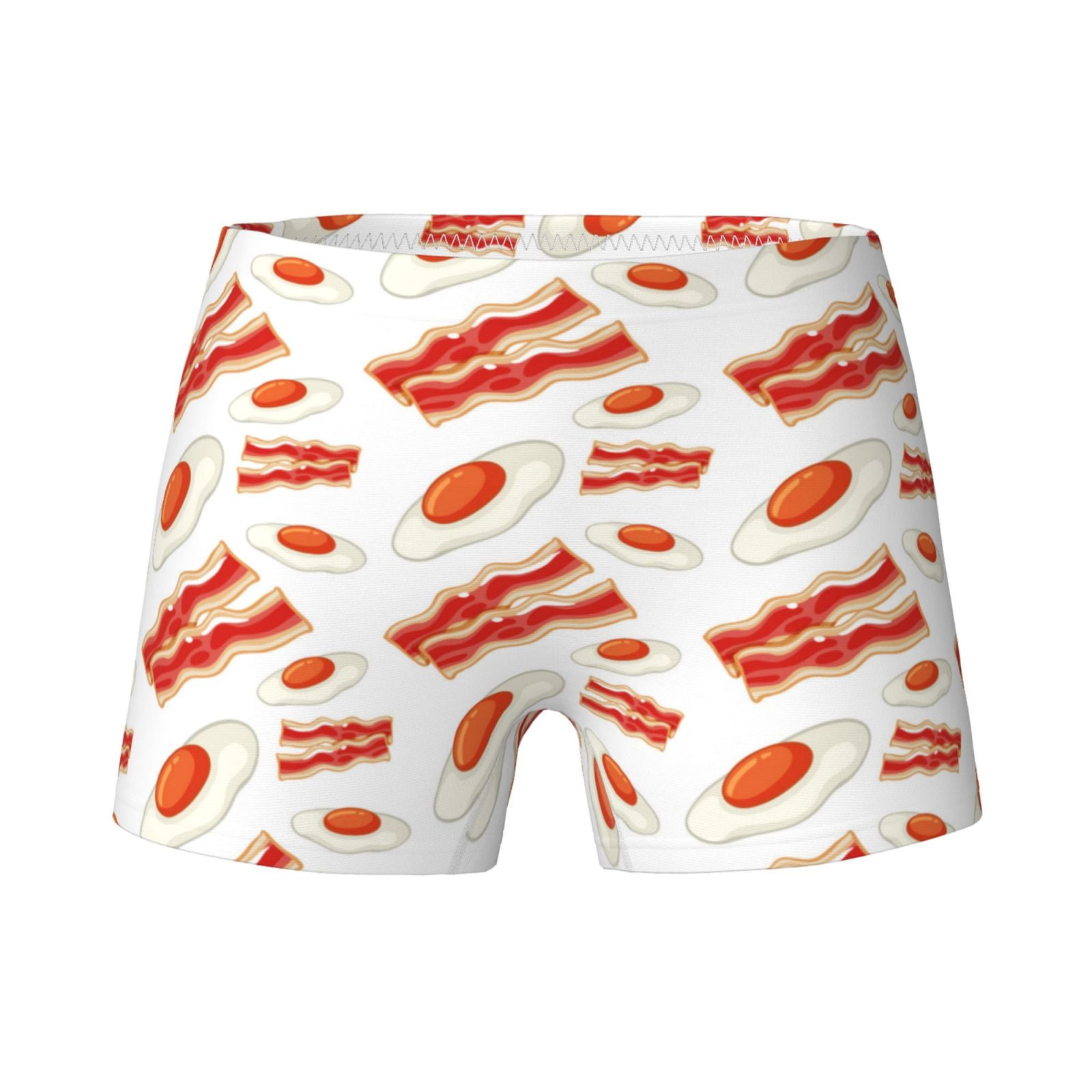 Teen Girls Underwear - Hobo Eggs Bacon Print Red White Soft Cotton ...