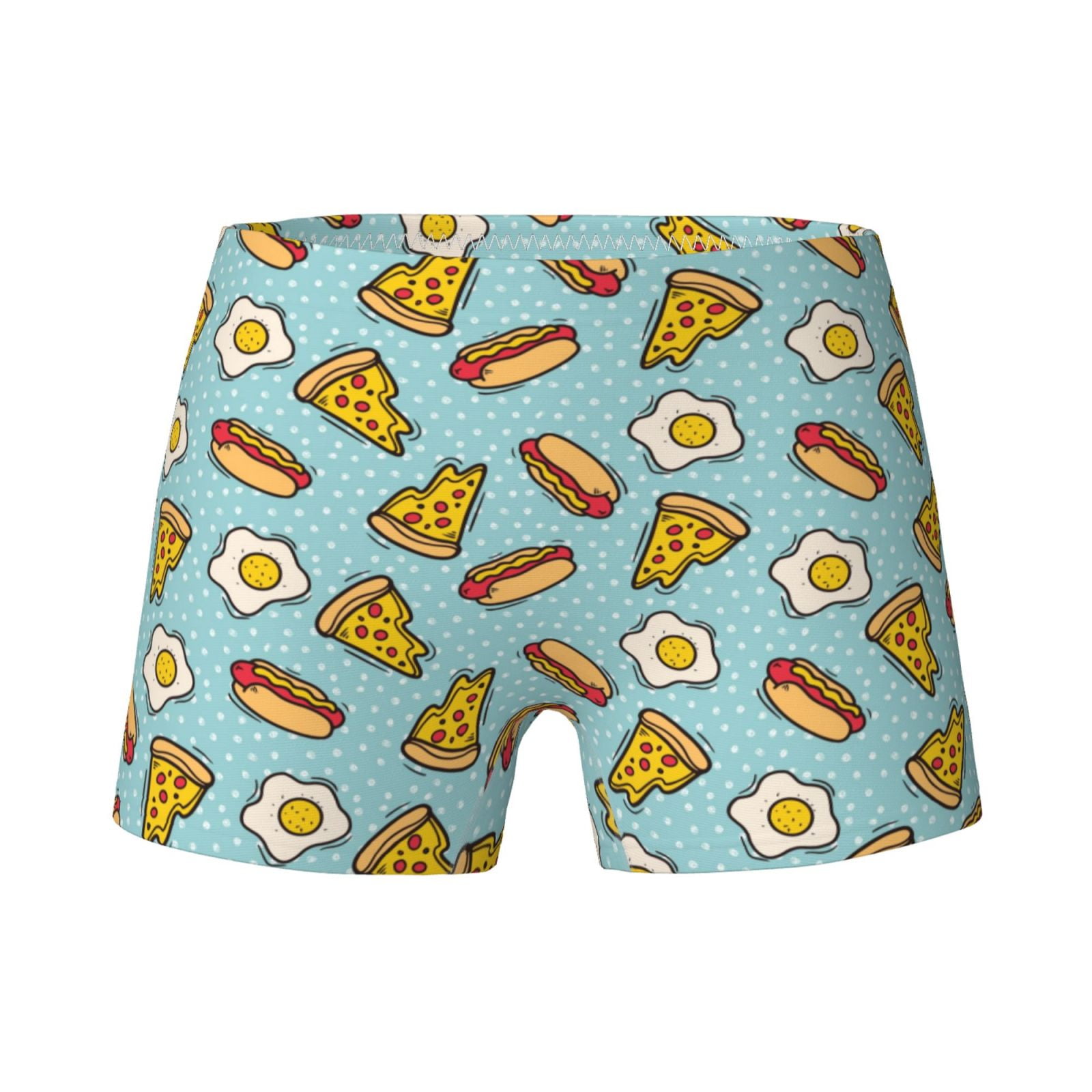 Teen Girls Underwear - Hot Dog Pizza Soft Cotton Boxer Briefs Panties ...