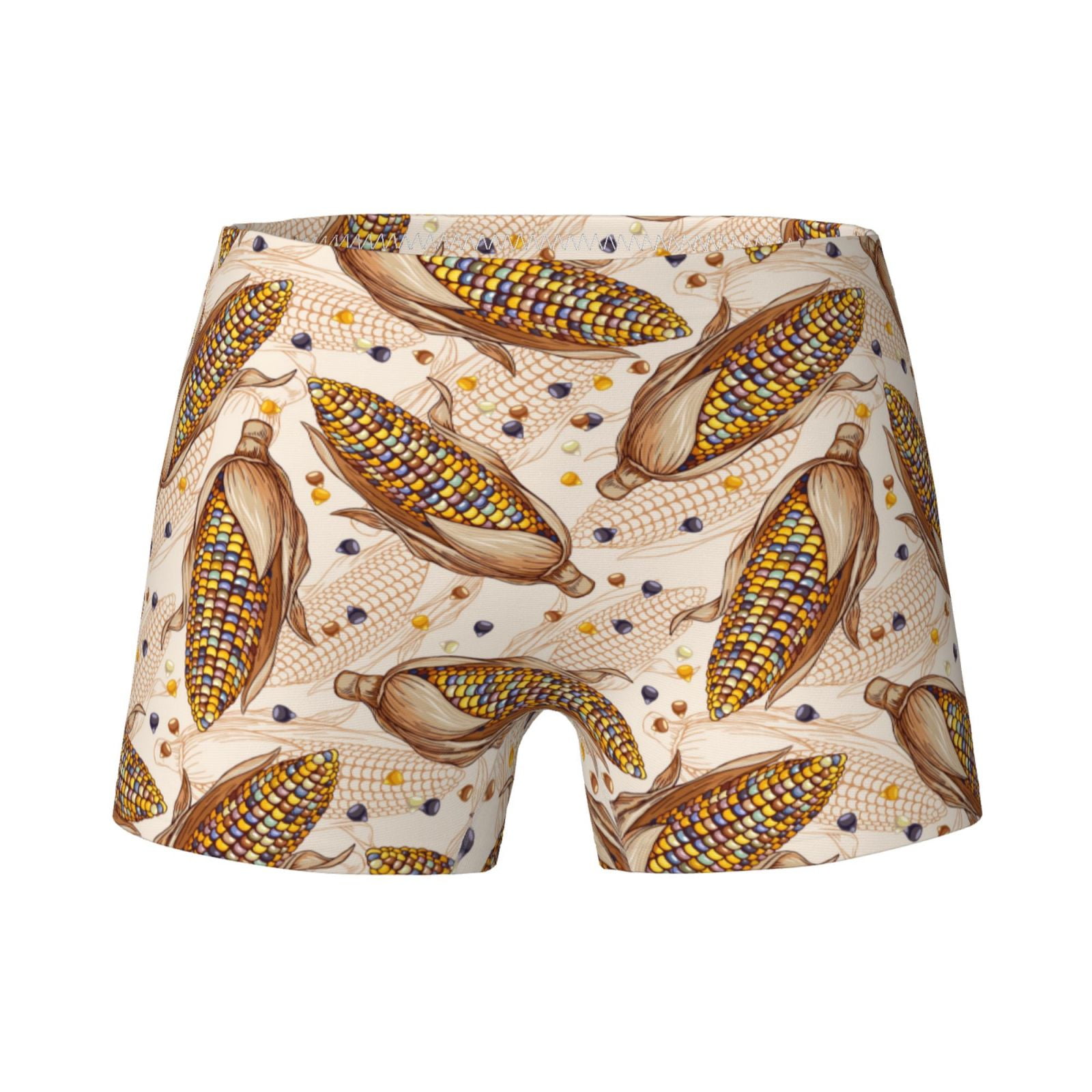 Teen Girls Underwear - Indian corn print cute Soft Cotton Boxer Briefs ...