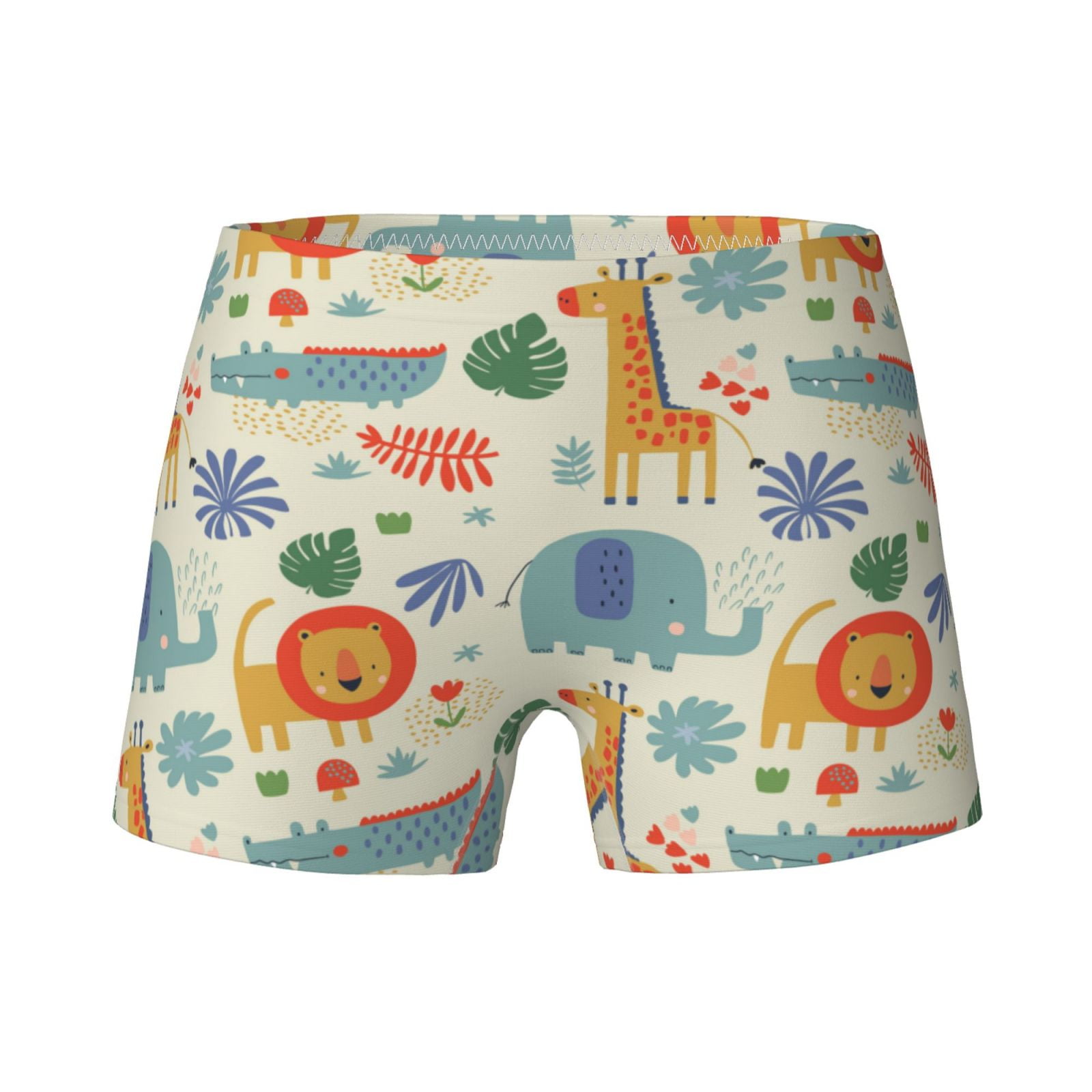 Teen Girls Underwear - Jungle Animals Soft Cotton Boxer Briefs Panties ...