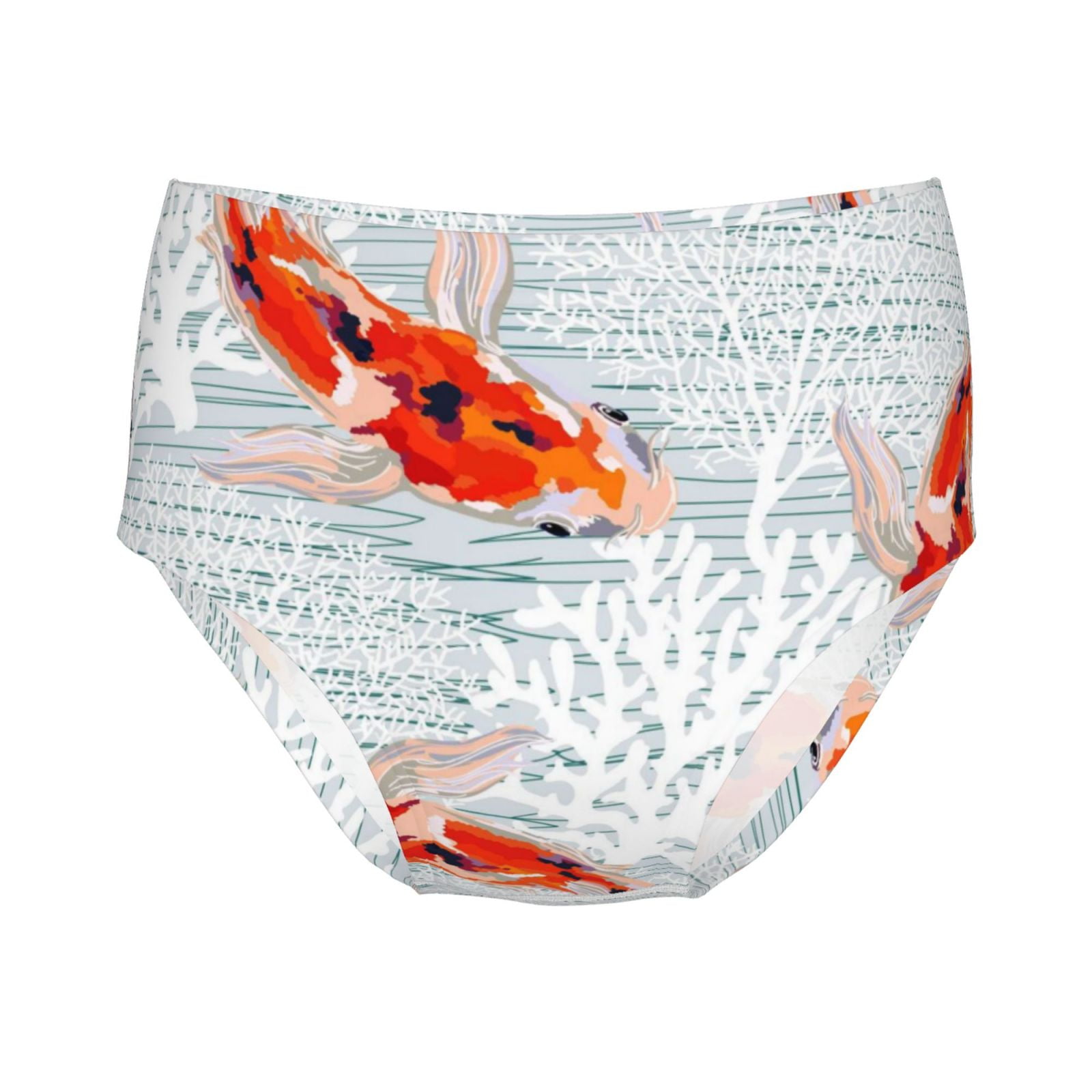Teen Girls Underwear - Koi Fish Corals,Spring Summer Soft Cotton Briefs ...